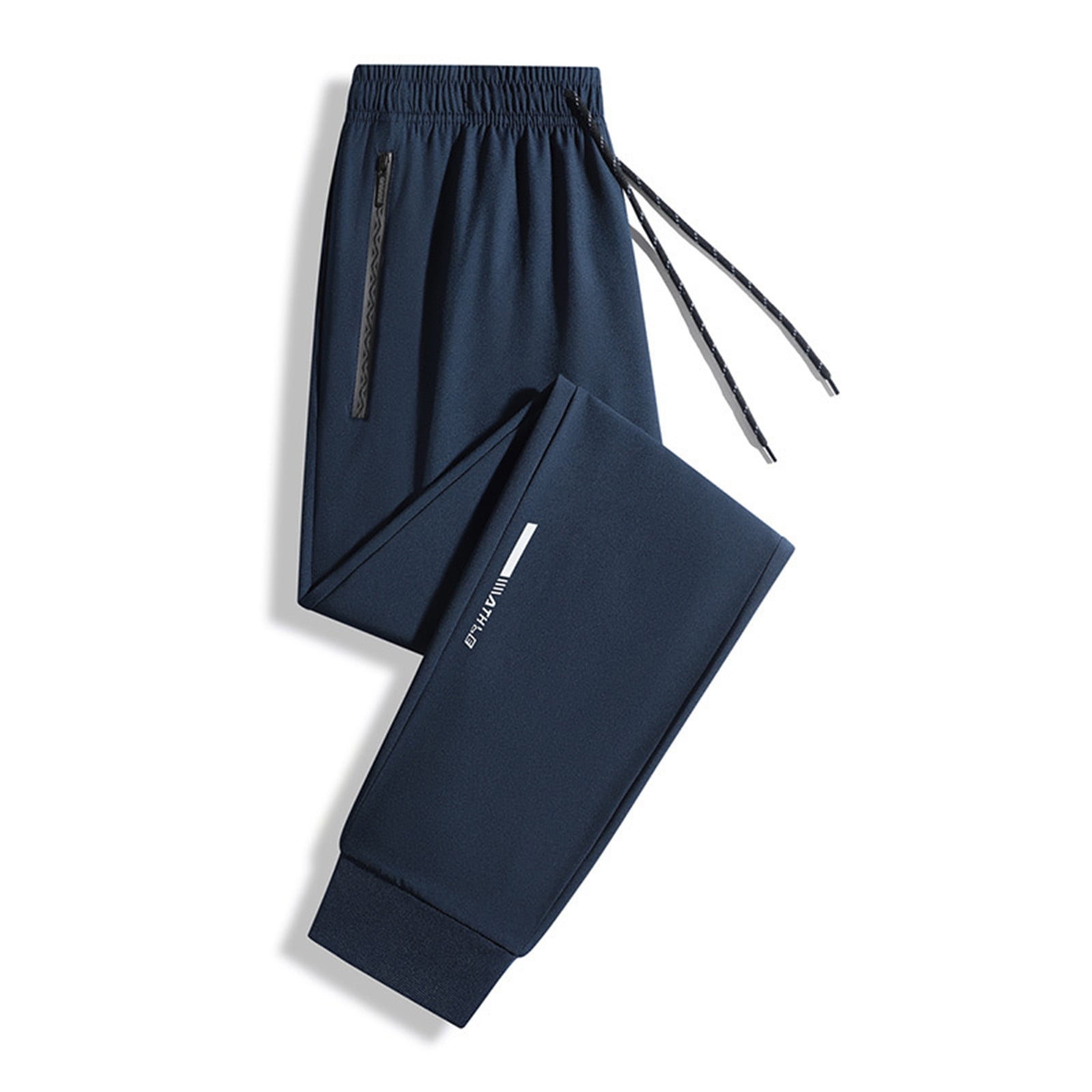Men's Athletic Pants with Zip Pockets Lightweight Workout Sweat Pants ...