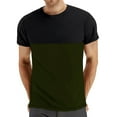 Men's Athletic Shirts, Workout T-Shirt with Color Block Design, Soft ...