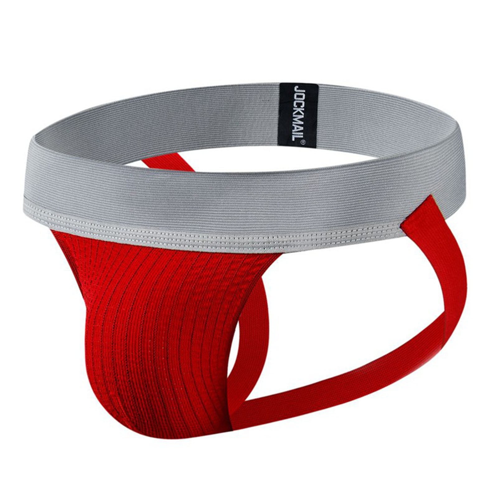 Men's Athletic Supporter Briefs Jockstrap Underwear Elastic Nylon Pouch ...