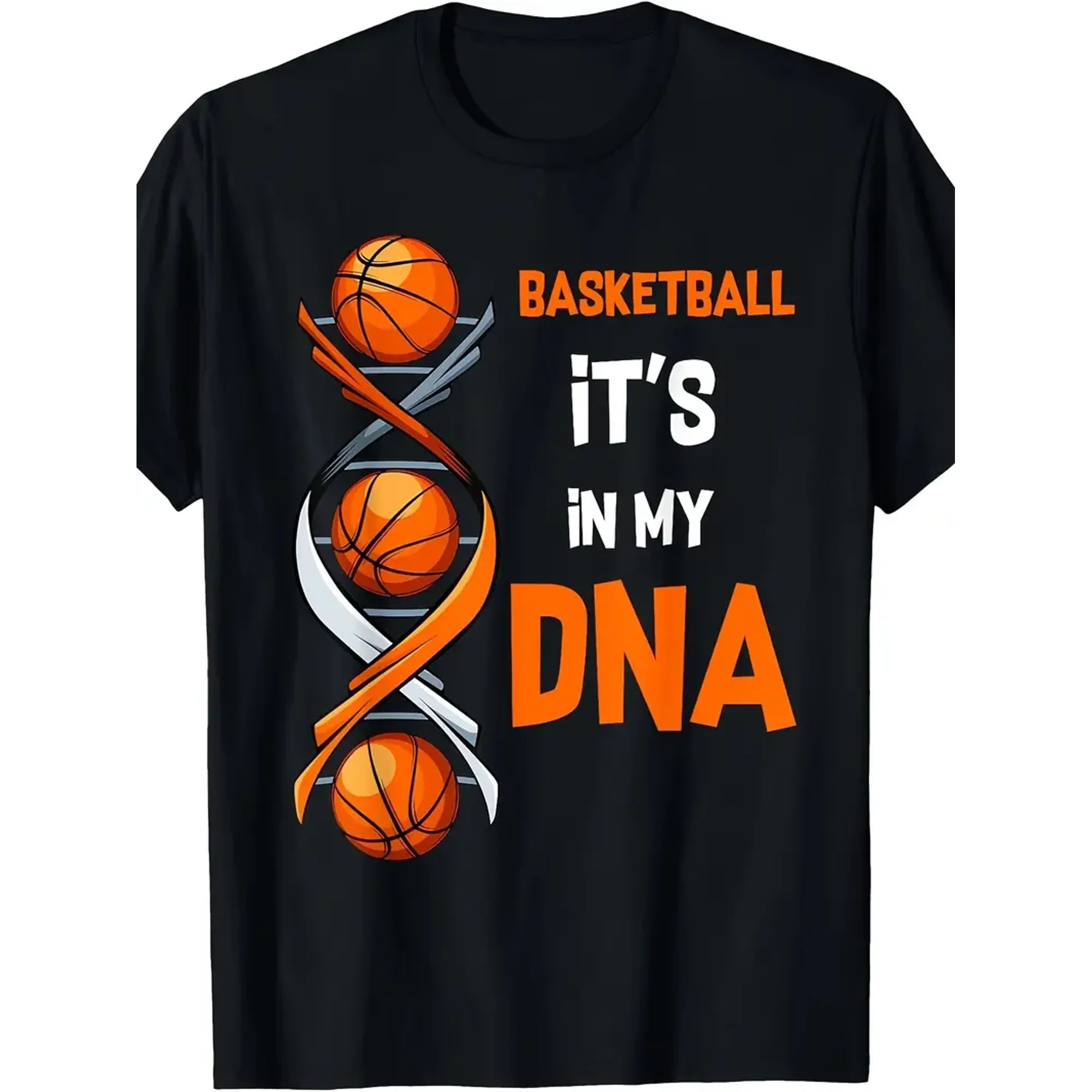 Men's Athletic T-Shirt, Basketball DNA Graphic Print, Micro Stretch ...