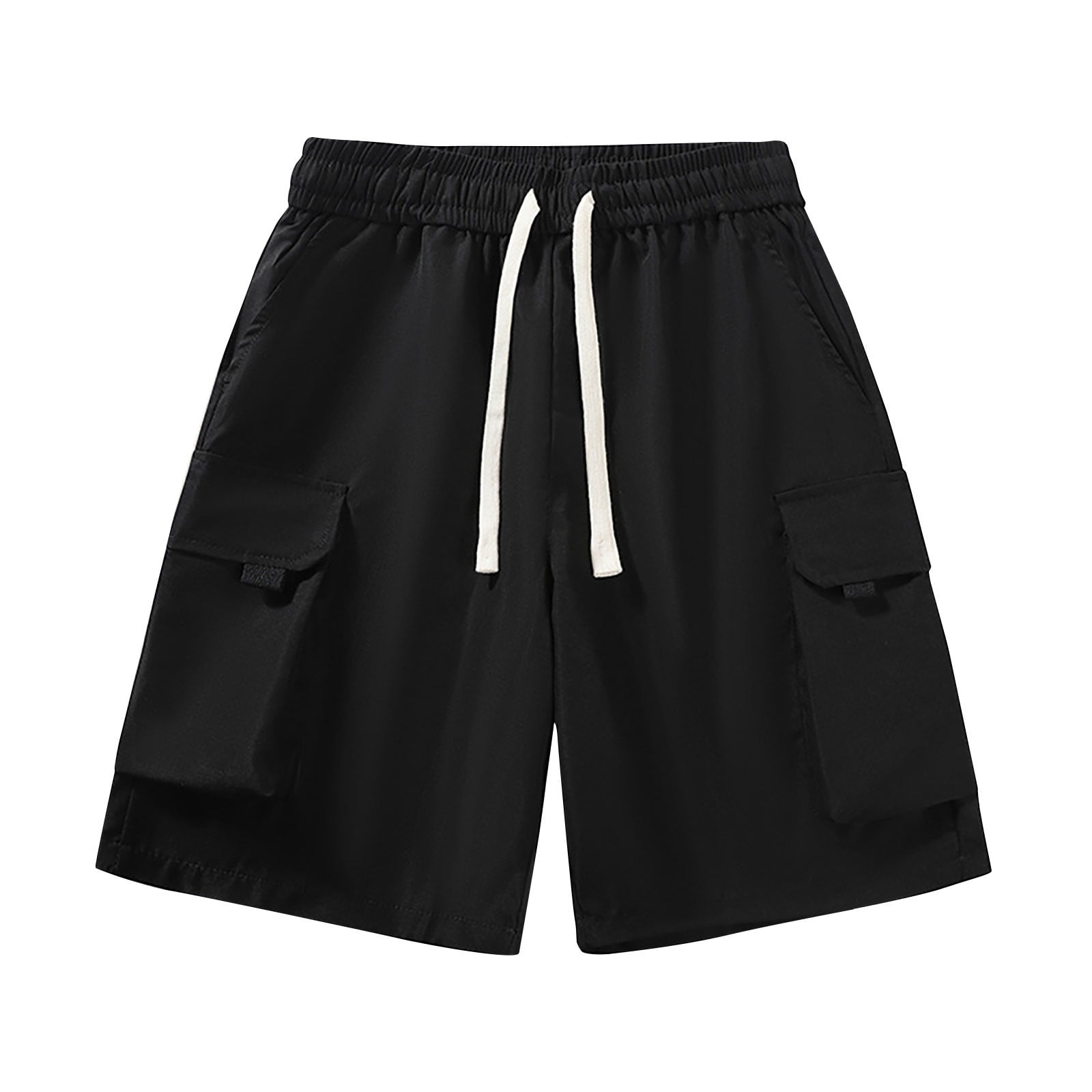 Men's Athletic Workout Shorts with Pockets, Elastic Drawstring Waist ...