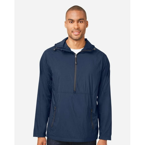 North End NE810 Men's Aura Lightweight Packable Anorak-Classic Navy ...