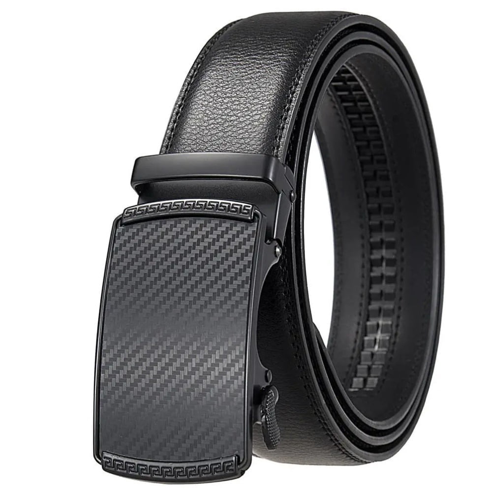 Men's Automatic Ratchet Belt, Business Casual Dress Belt with Carbon ...