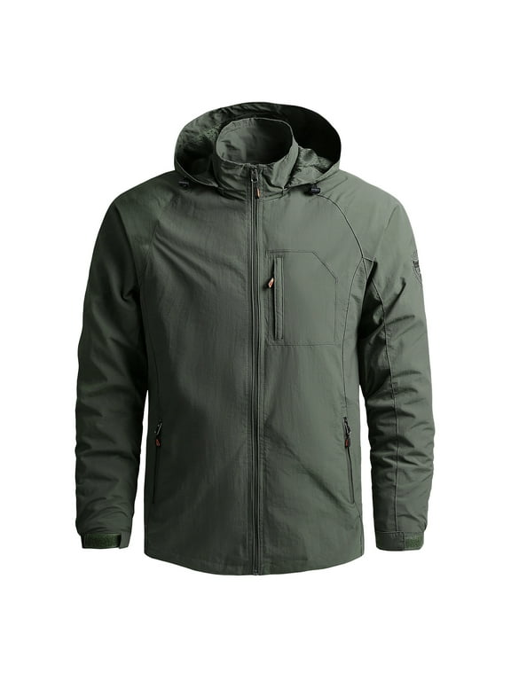 KaLI_store Parkas for Men Men Print Jacket Warm Winter Casual Loose Fit ...