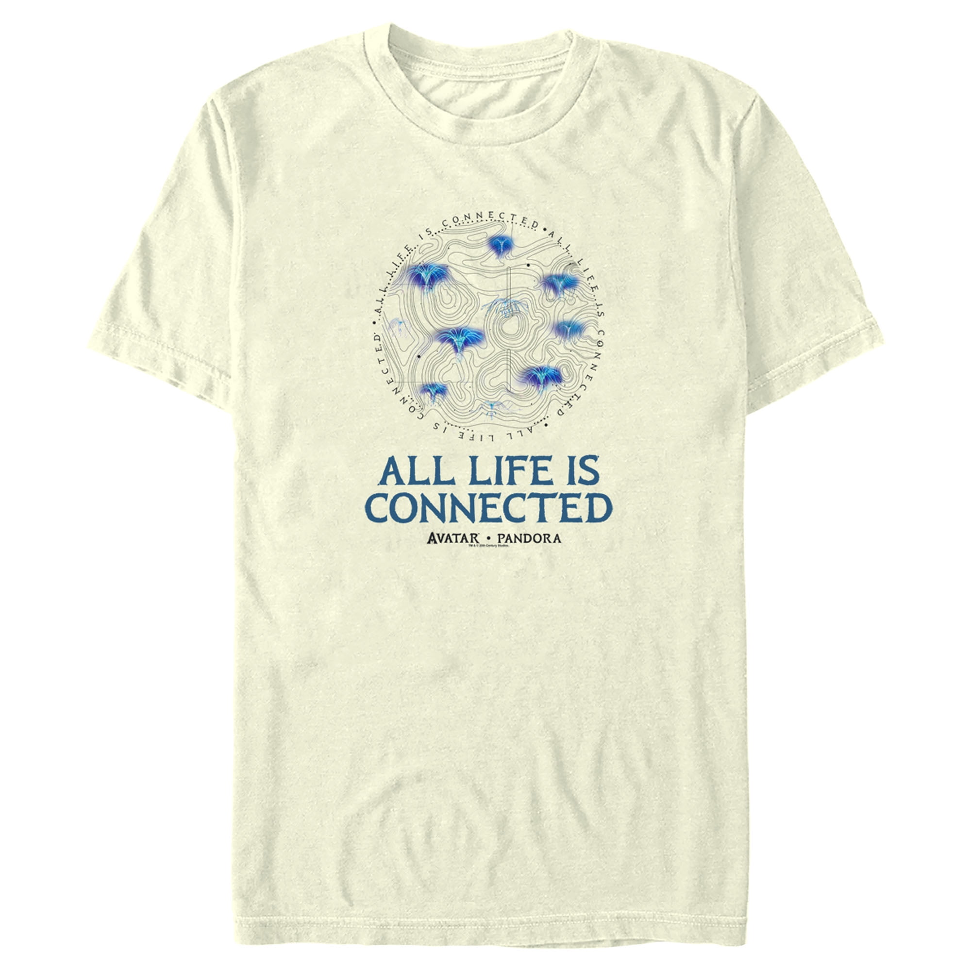 Men's Avatar All Life is Connected Graphic Tee Beige X Large - Walmart.com
