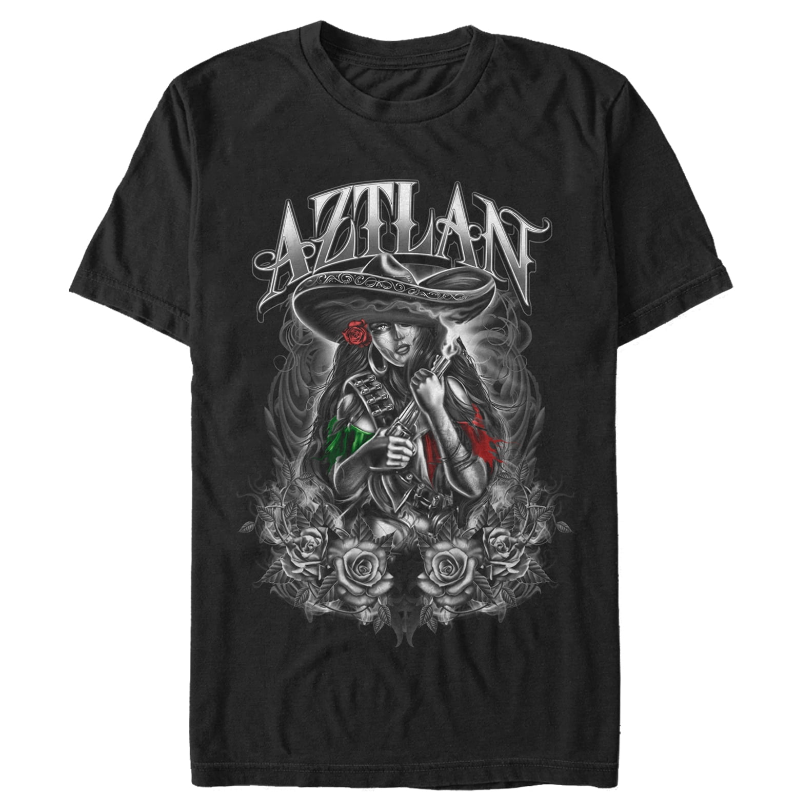 Aztlan Men's Adelita T-shirt XX-Large Black - Walmart Business Supplies