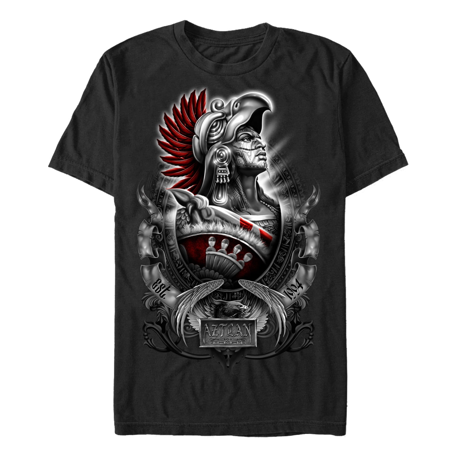 Aztlan Men's Cuauhtemoc T-shirt Medium Black - Walmart.com