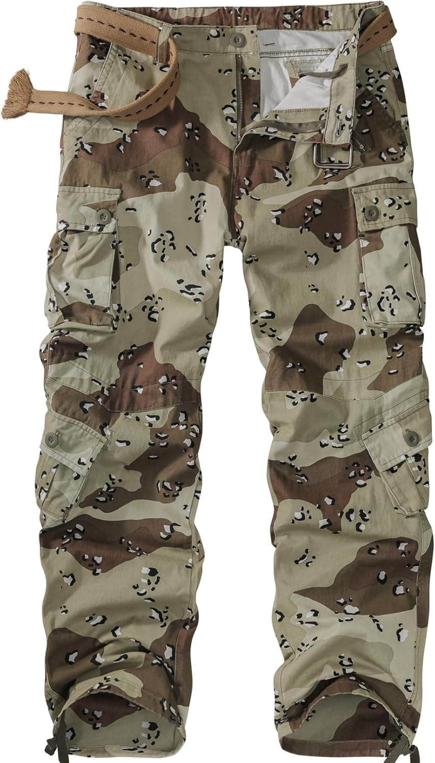 Men's BDU Casual Military Pants, Tactical Wild Army Combat ACU Rip Stop Camo Cargo Work Pants ...