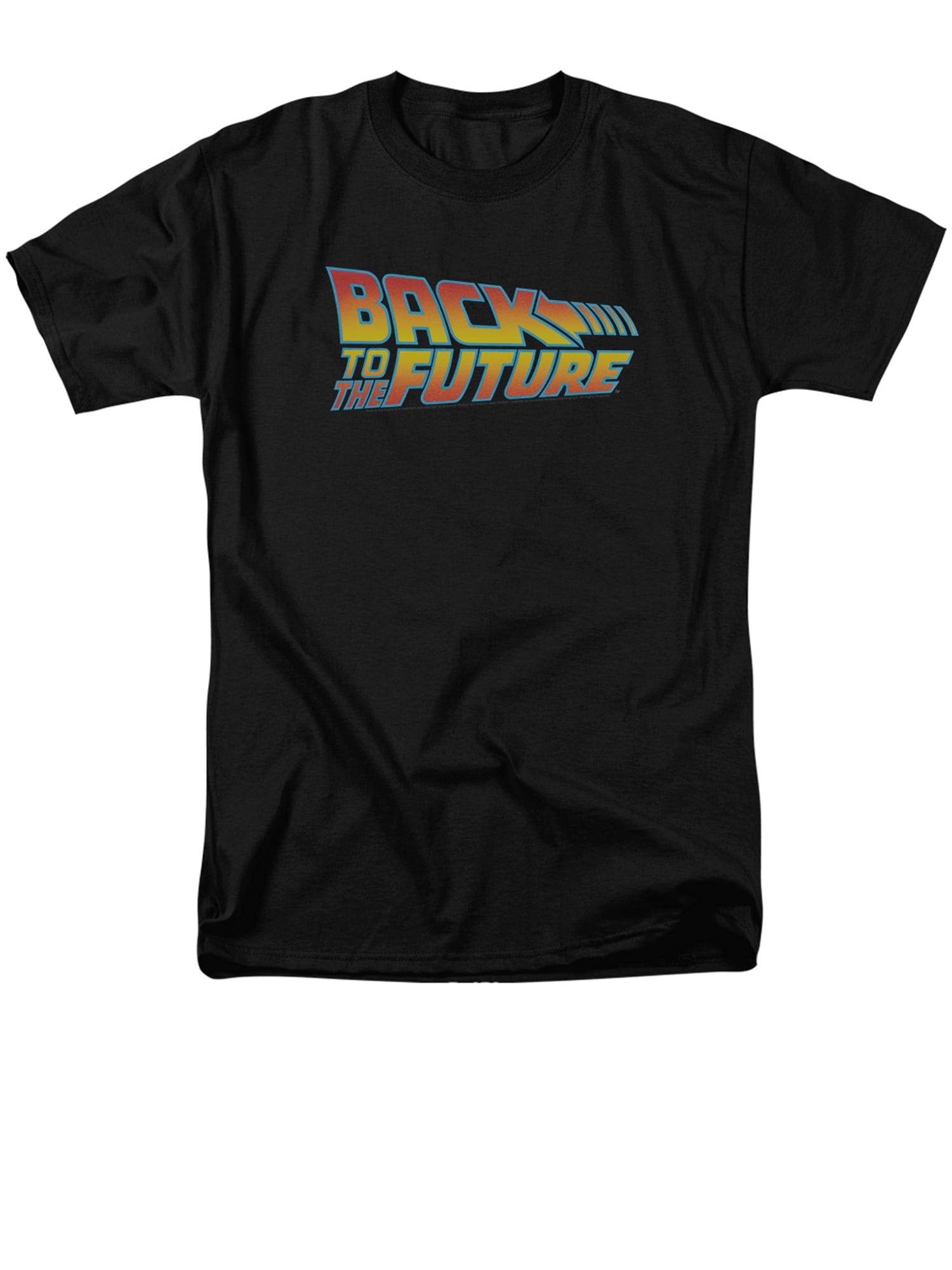 Men's Back to the Future "BTTF Movie Logo" Tee Shirt - Black, Large ...