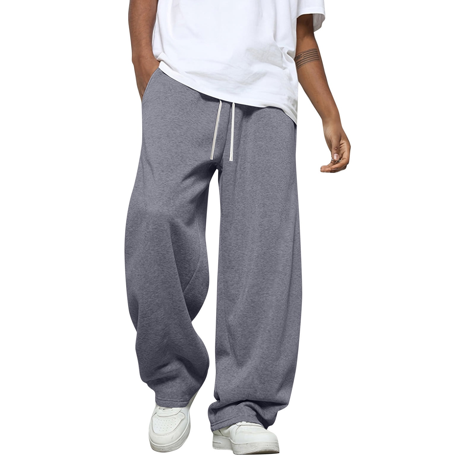 Men's Baggy Sweatpants Fashion for All Season Elastic Drawstring ...