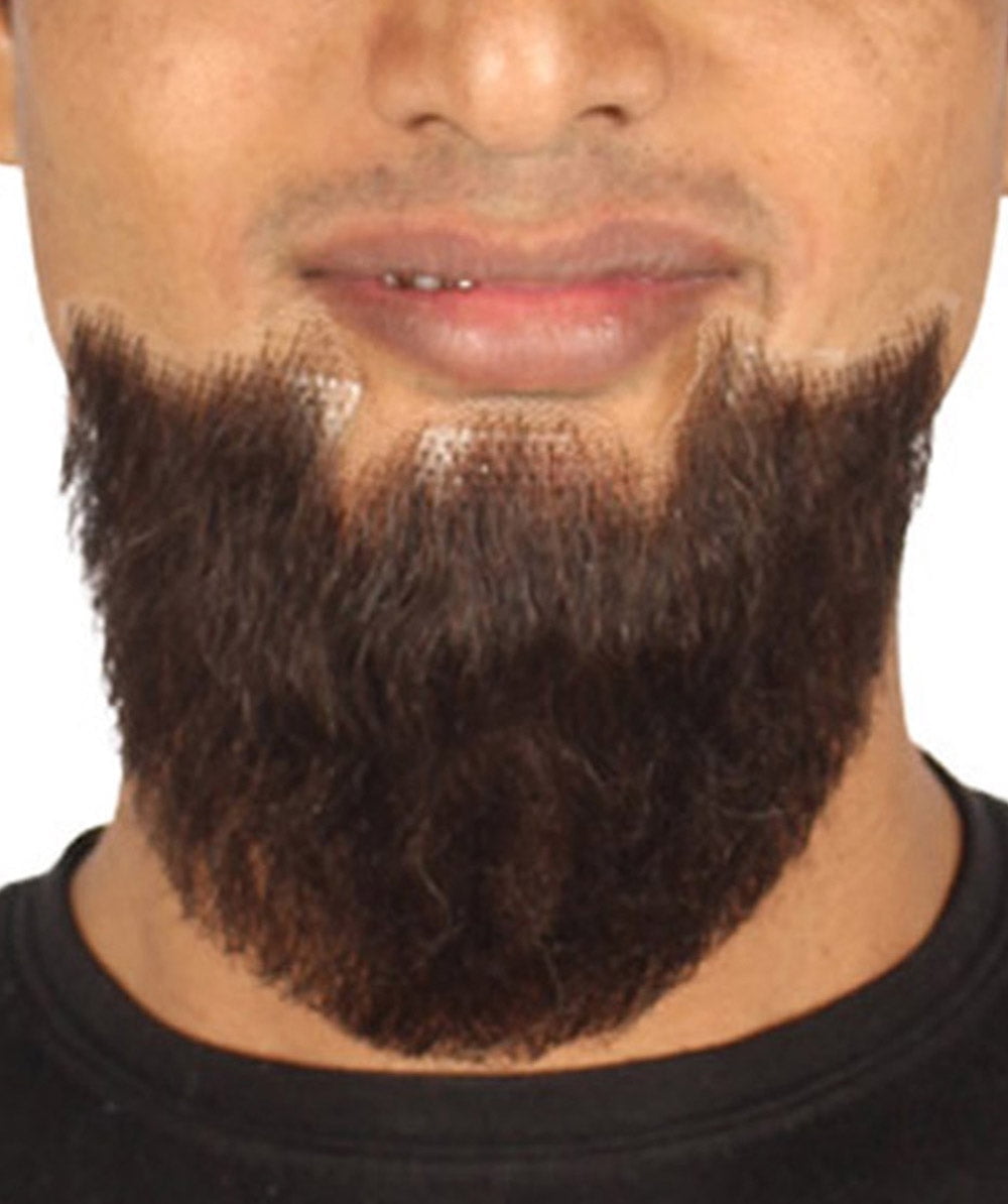 HPO Adult Men's Fake Mustaches, Full Balbo Style Beard Set, Dark Brown ...