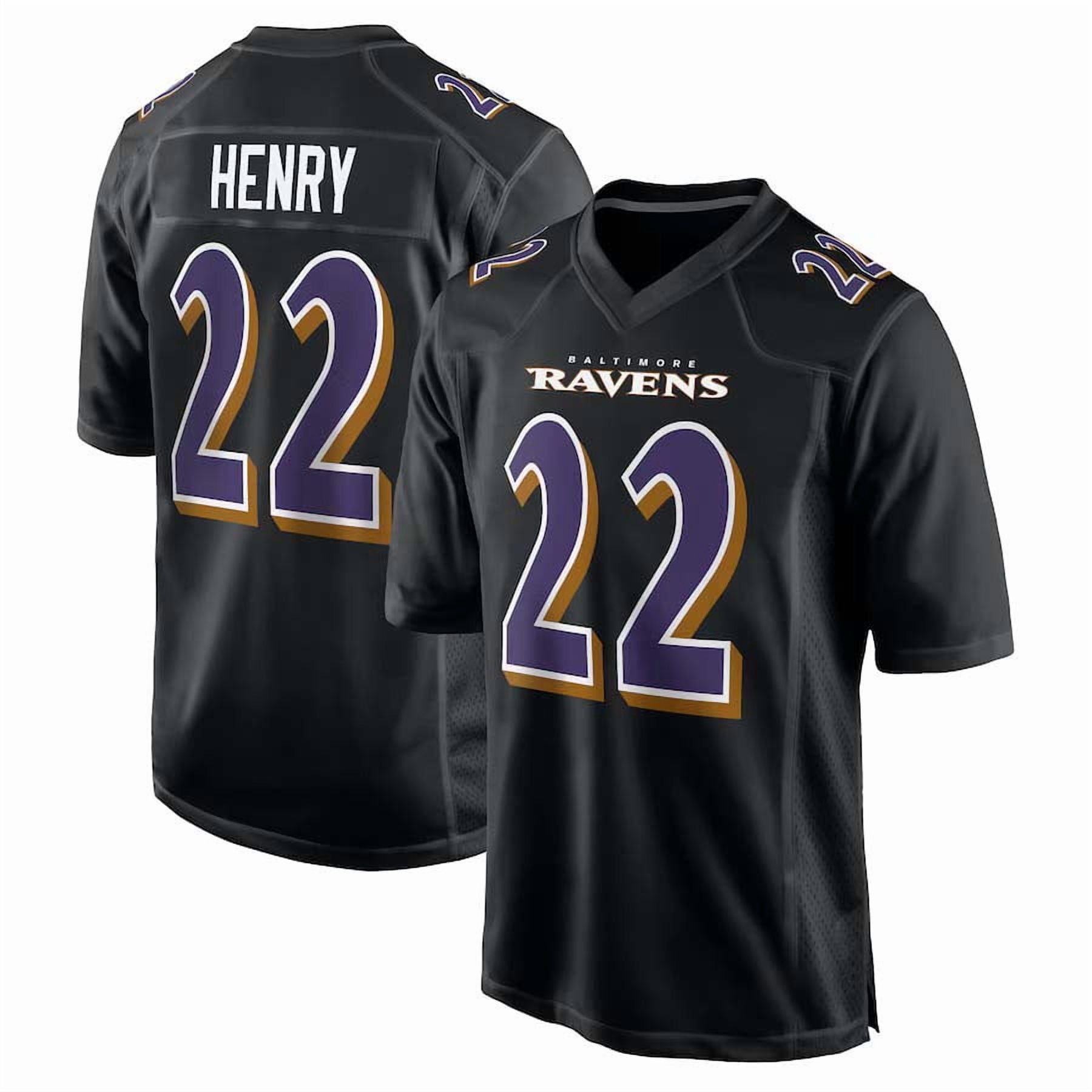 Men's Baltimore Henry 22 Black Fashion Sports Player Game Stitched Name ...
