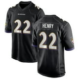 Men's Baltimore Henry 22 Black Sports Player Game Stitched Name Number ...