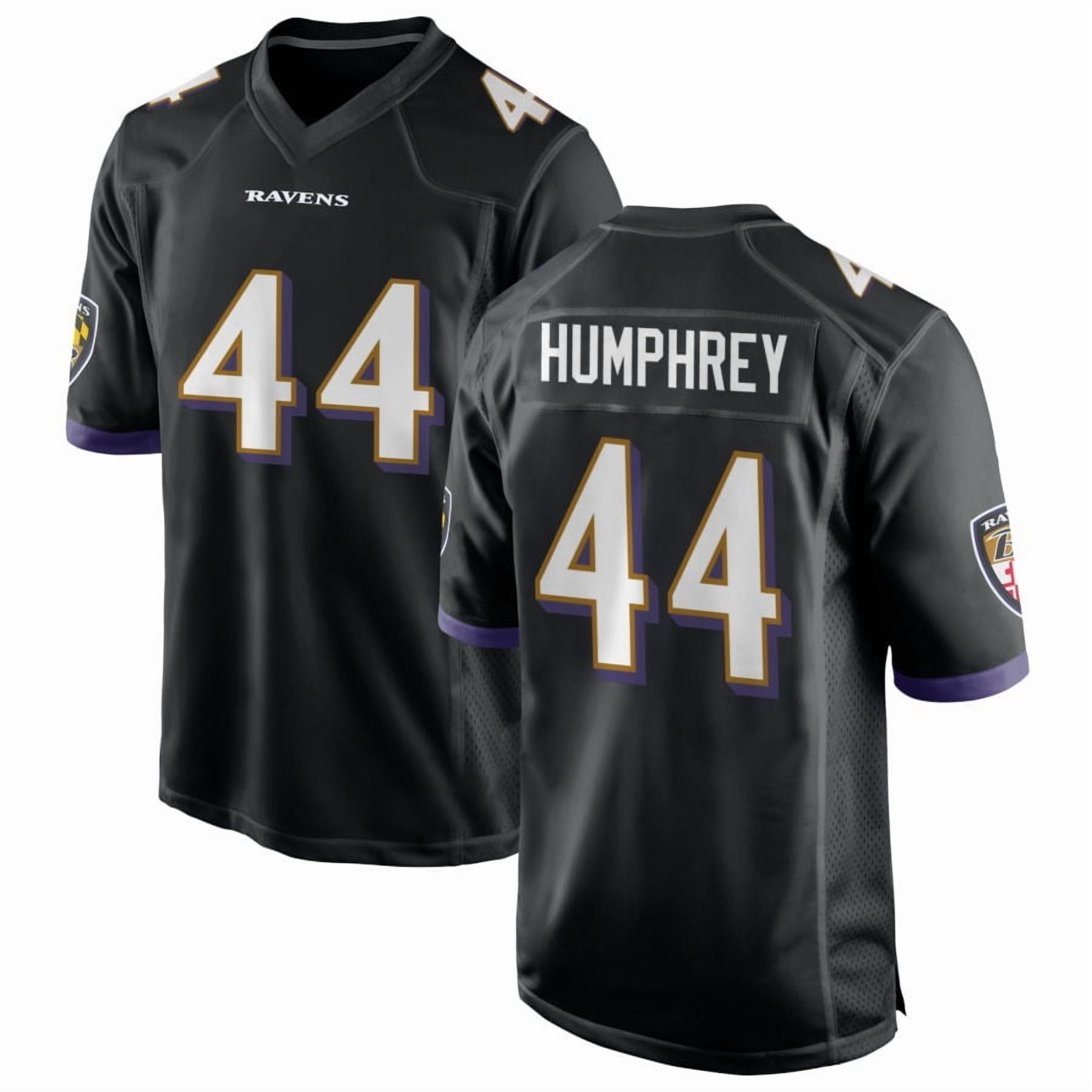 Men's Baltimore Humphrey 44 Black Sports Player Game Stitched Name ...