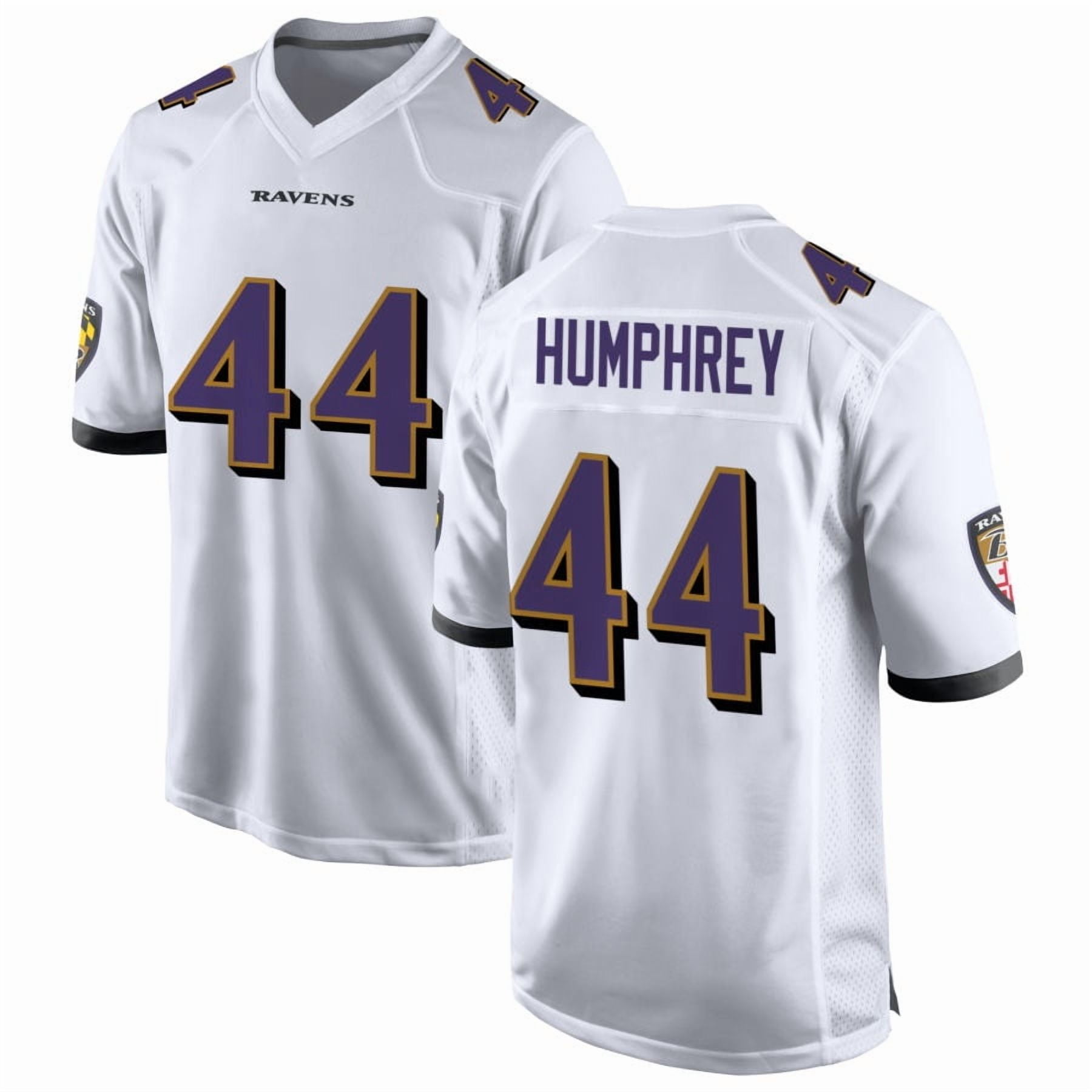 Men's Baltimore Humphrey 44 White Sports Player Game Stitched Name ...