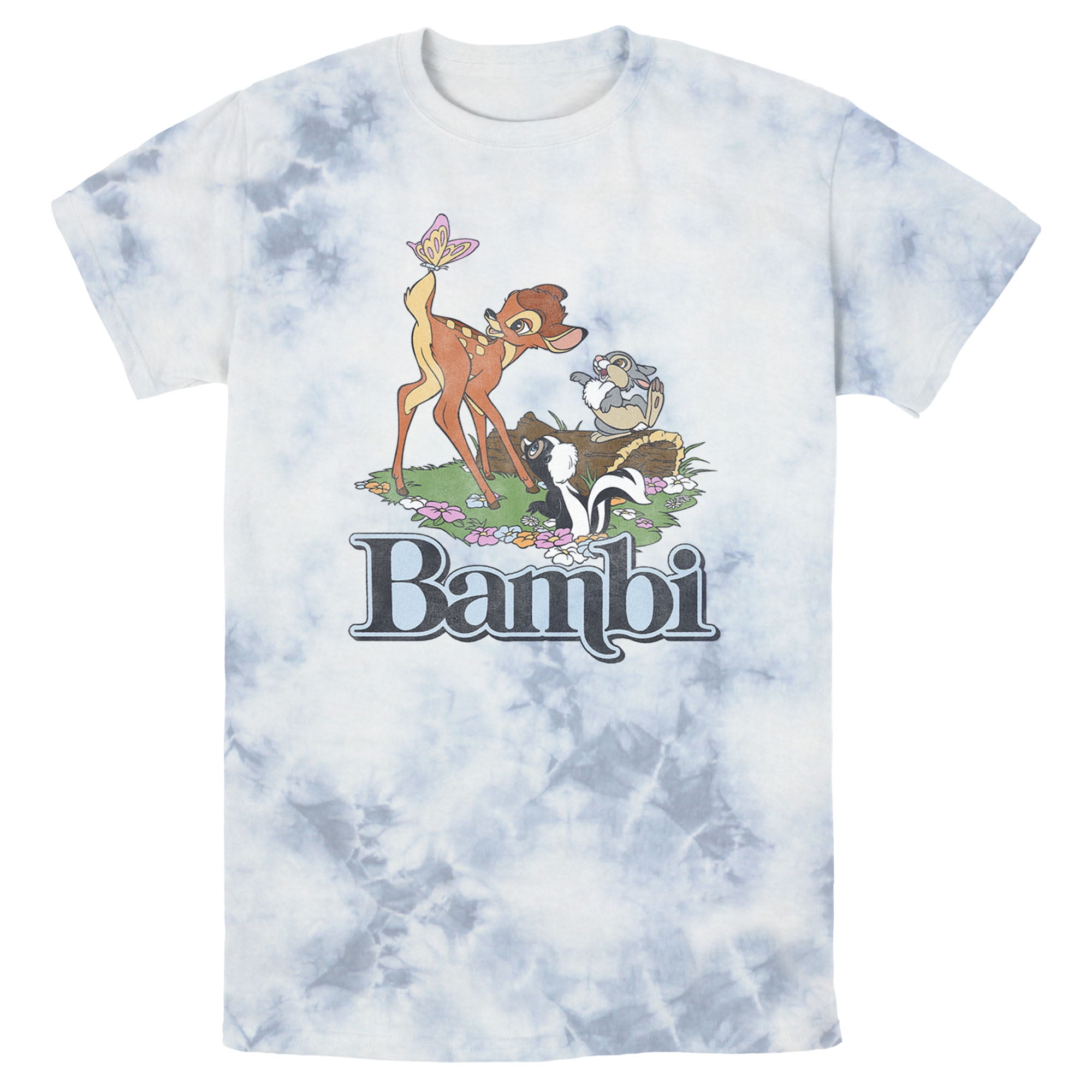 Men's Bambi Distressed Classic Scene Graphic Tee White/Blue Large ...