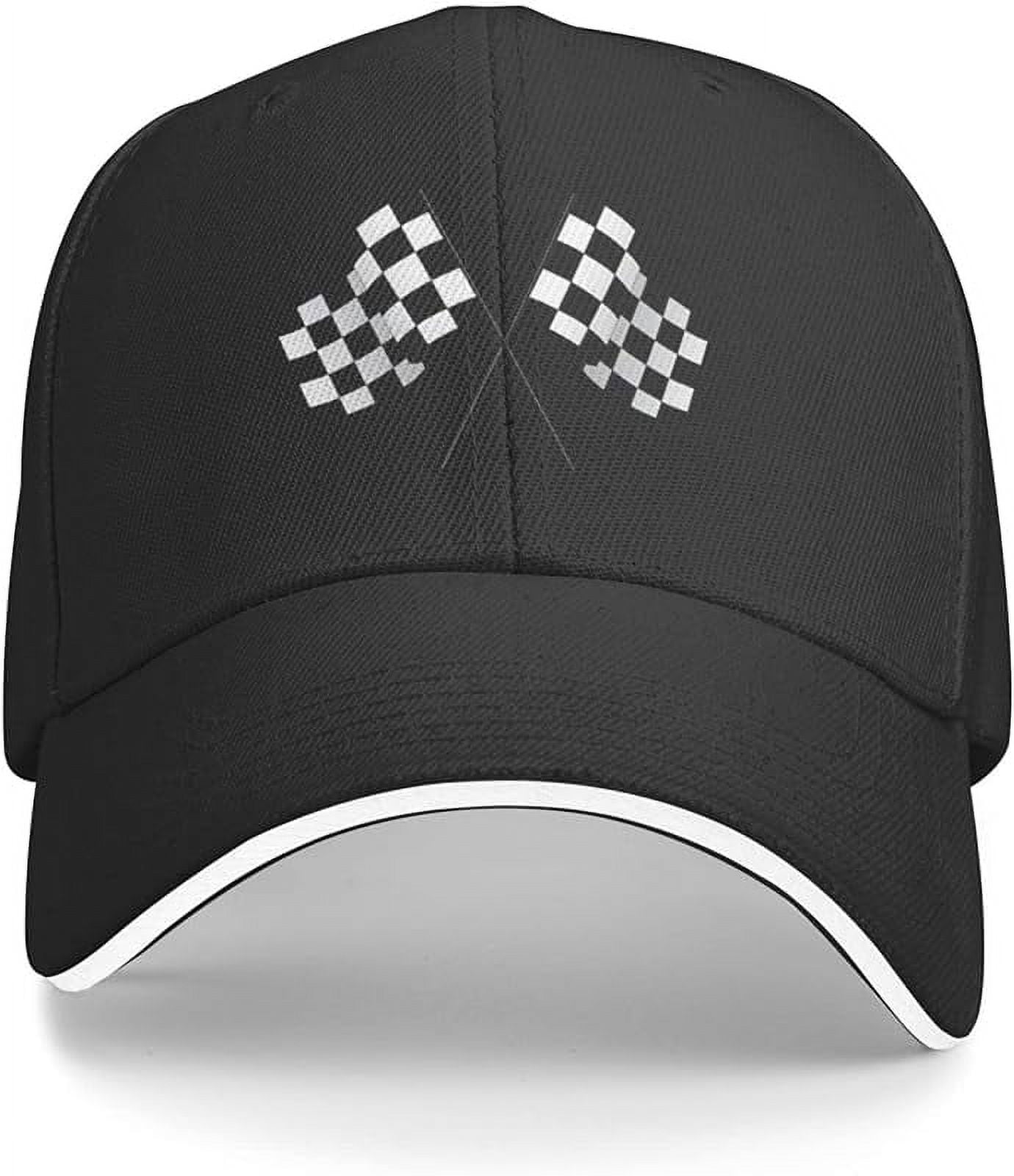 Men's Baseball Caps Checkered Flags Race Car Flag Pole Adjustable Dad ...