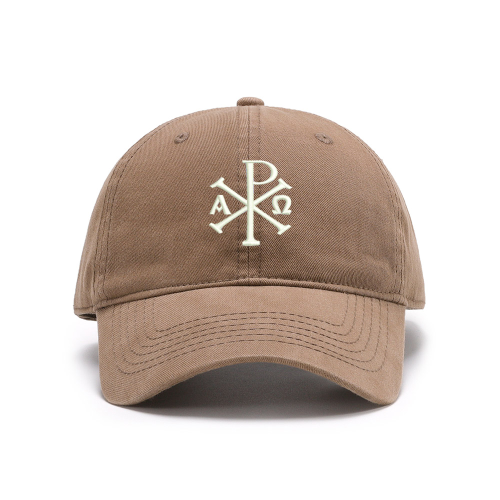 Men's Baseball Caps Embroidered Cross Chi-Rho Jesus Christ Washed ...