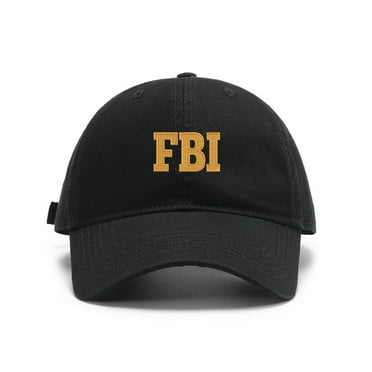 Black FBI Text Style Hat - Walmart.com