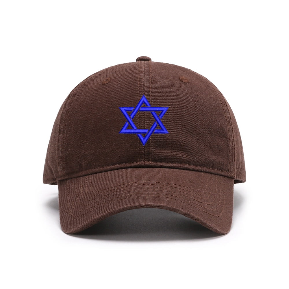 Men's Baseball Caps Embroidered Israel Star of David Washed Cotton ...