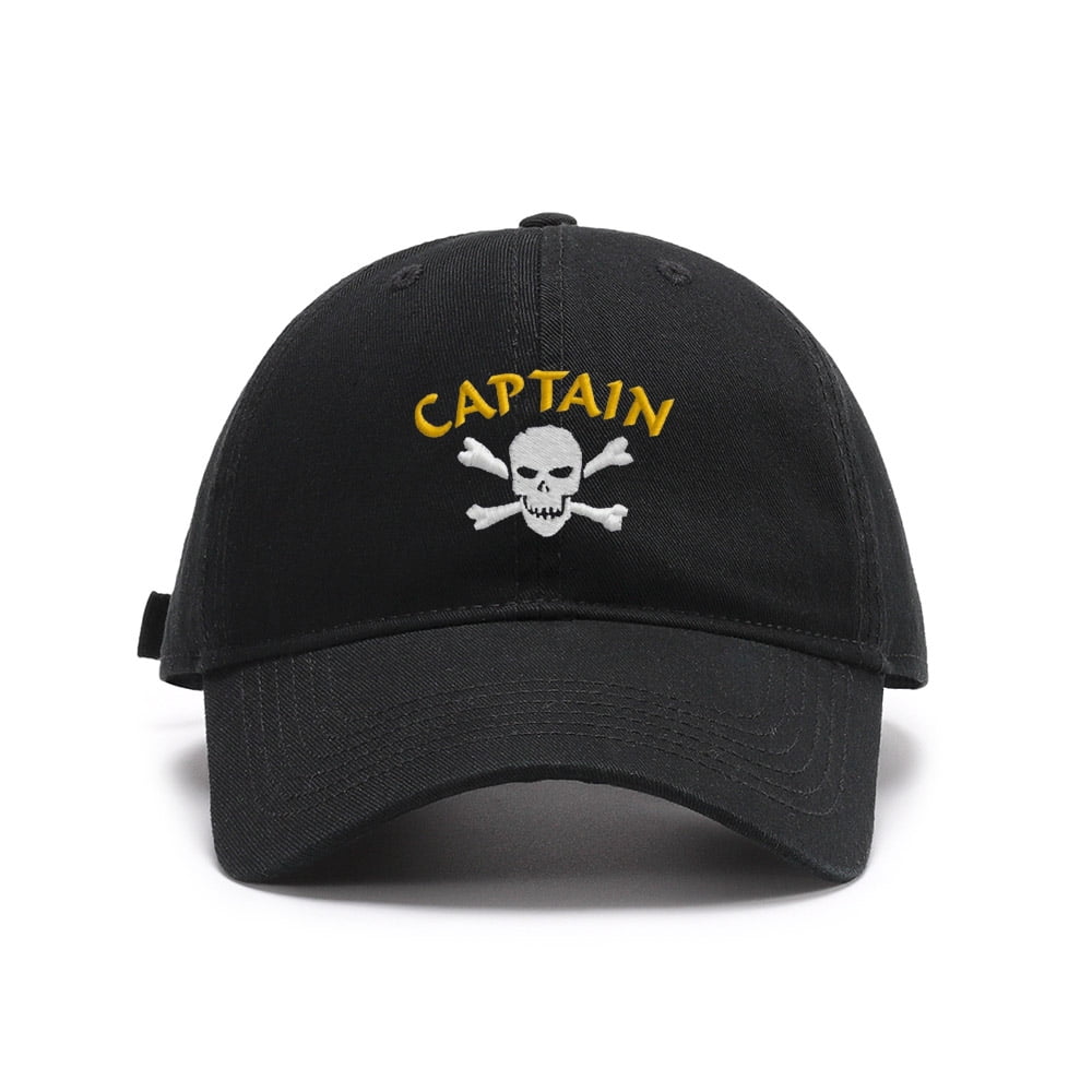 Men's Baseball Caps Embroidered Pirate Captain Washed Cotton Vintage ...