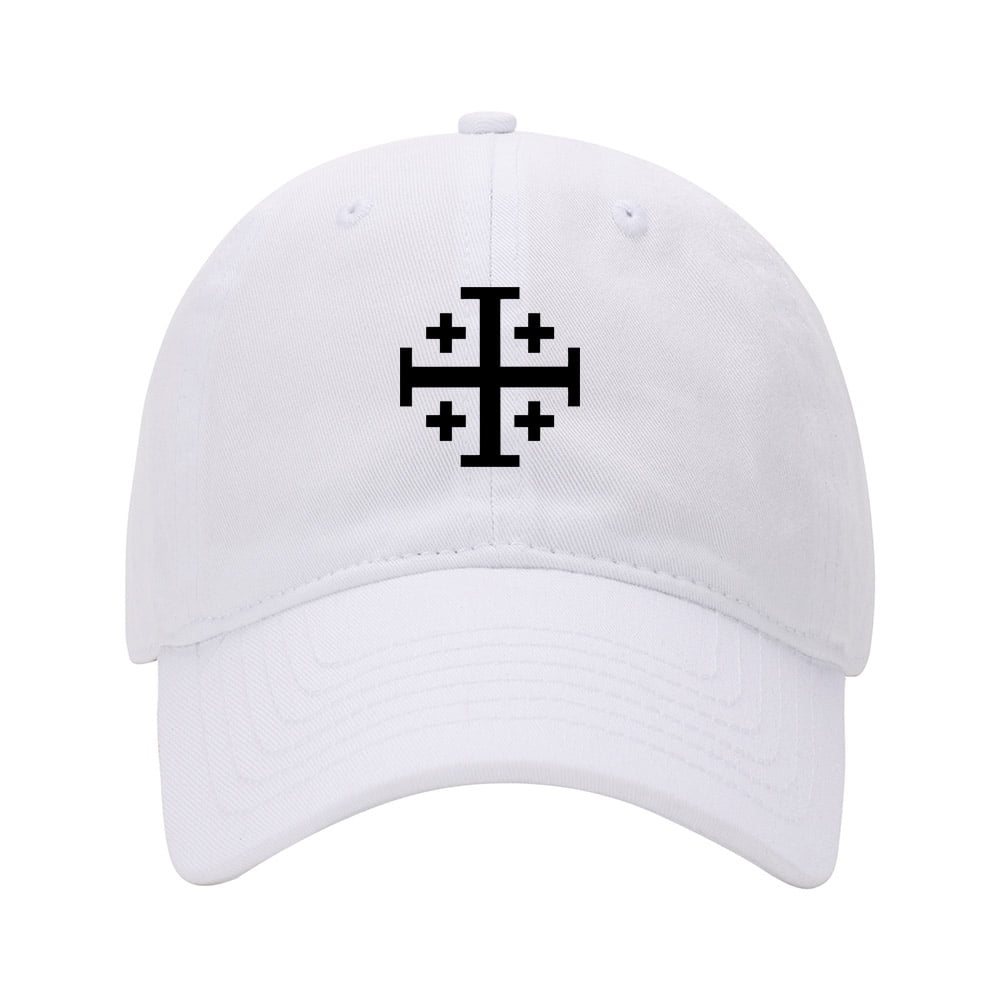 Men's Baseball Caps Jerusalem Cross Printed Washed Cotton Dad Hat ...