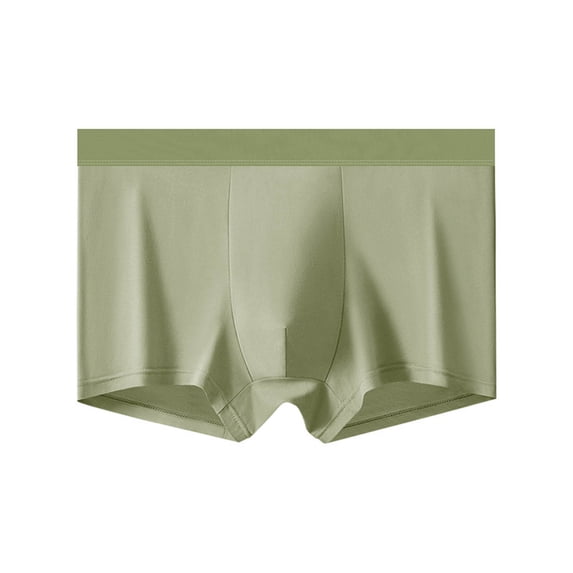 Men's Basic Cotton Seamless Boxer Briefs Underwear, Front Pouch ...