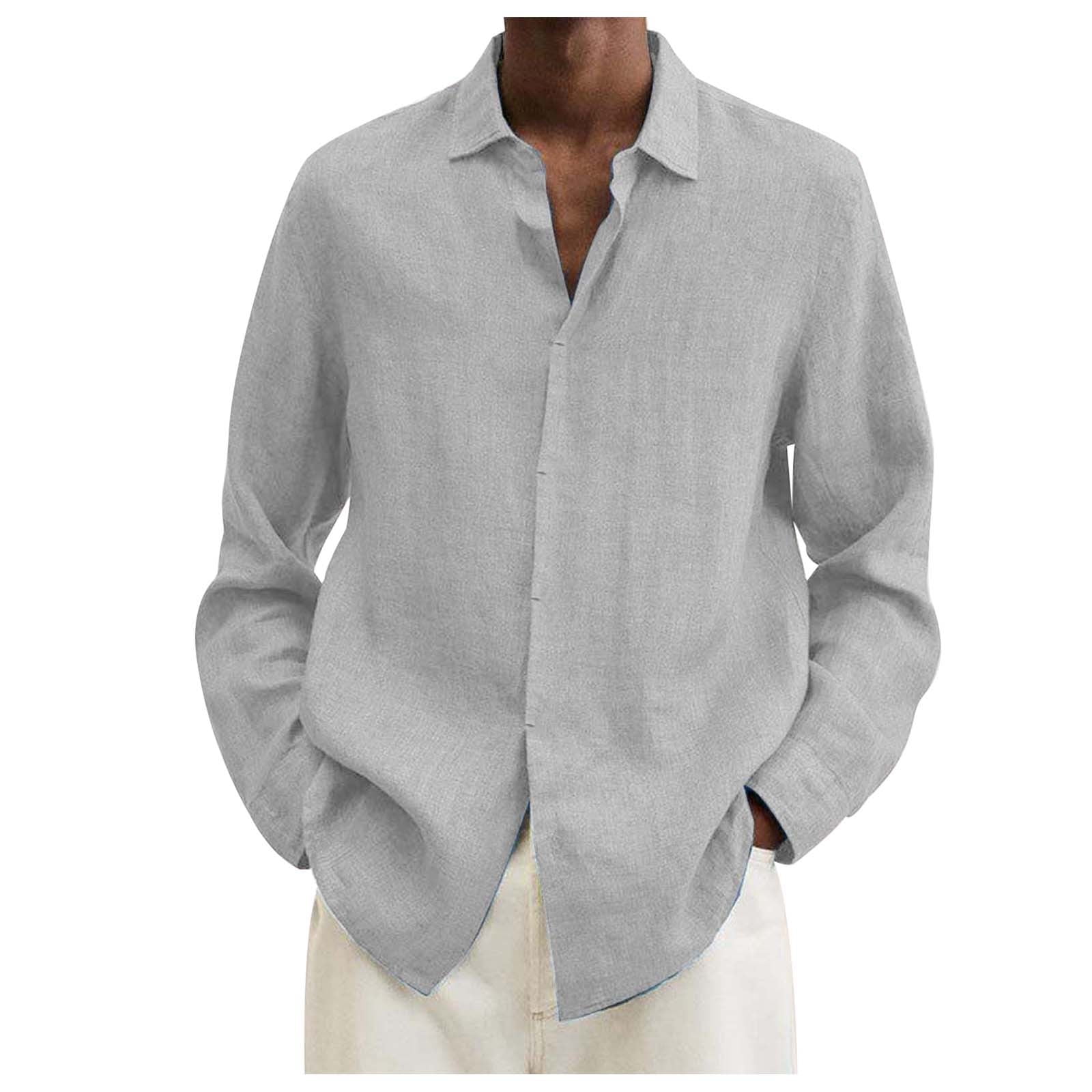 Men's Basic Shirt Men's Business Casual Shirts Mens Casual Button Down ...