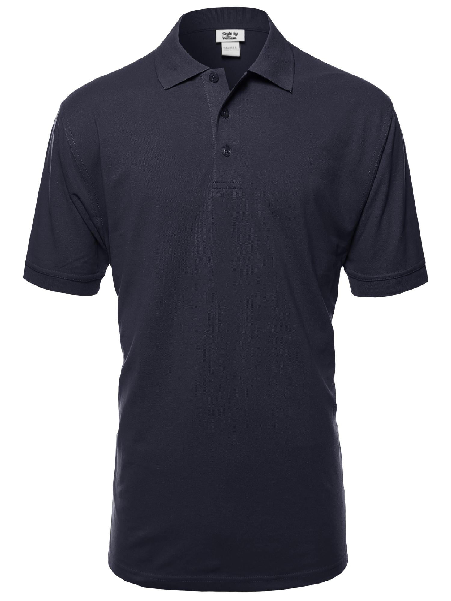 Men's Basic Short Sleeve Polos in Various Colors - Walmart.com