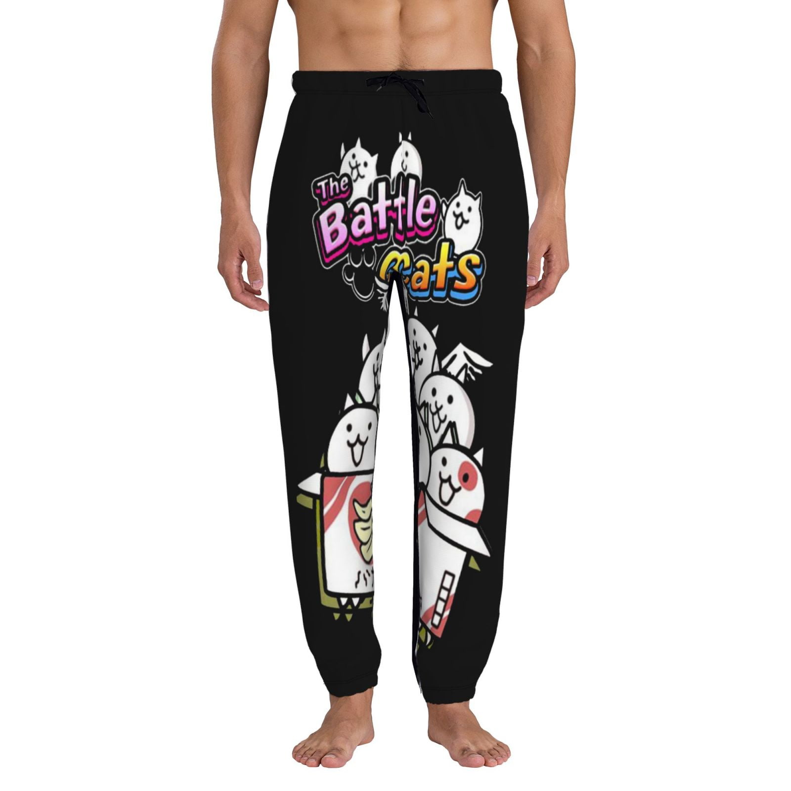 Men's Bat-tle Cats Jogger Sweatpants Stylish Loose Drawstring Front ...
