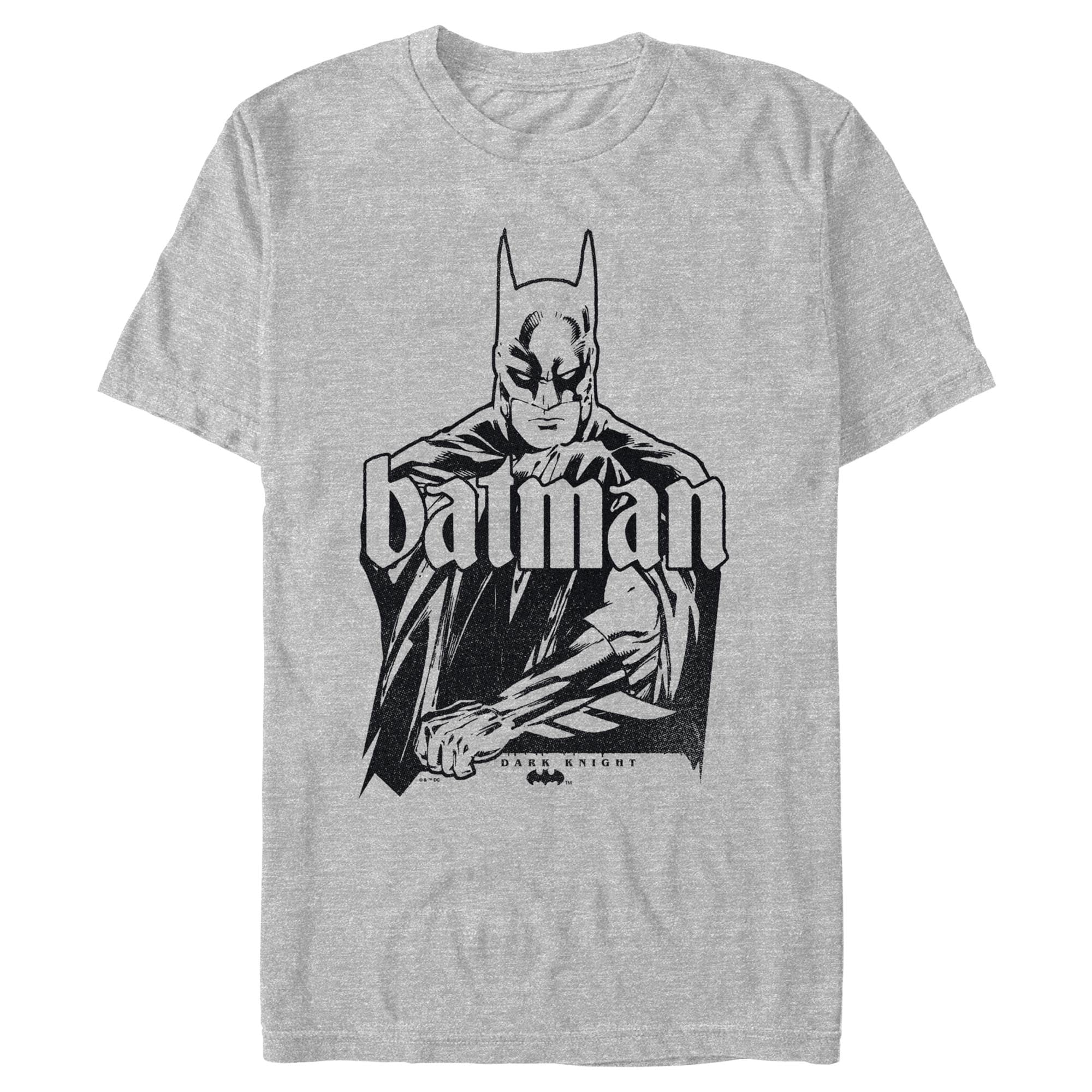 Men's Batman Dark Knight Outline Distressed Graphic T-Shirt - Walmart.com
