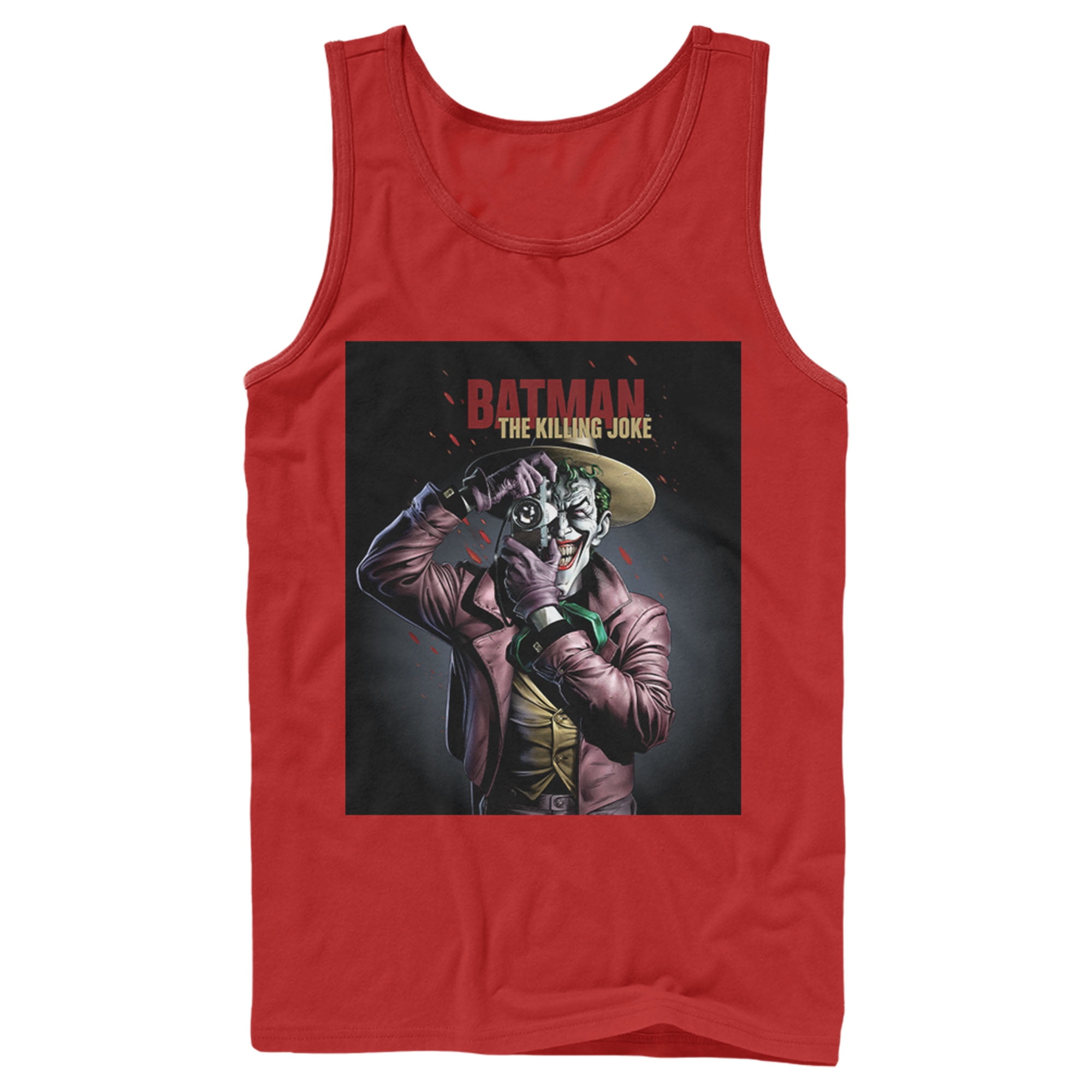 Men's Batman Joker Camera Poster Tank Top Red Medium - Walmart.com