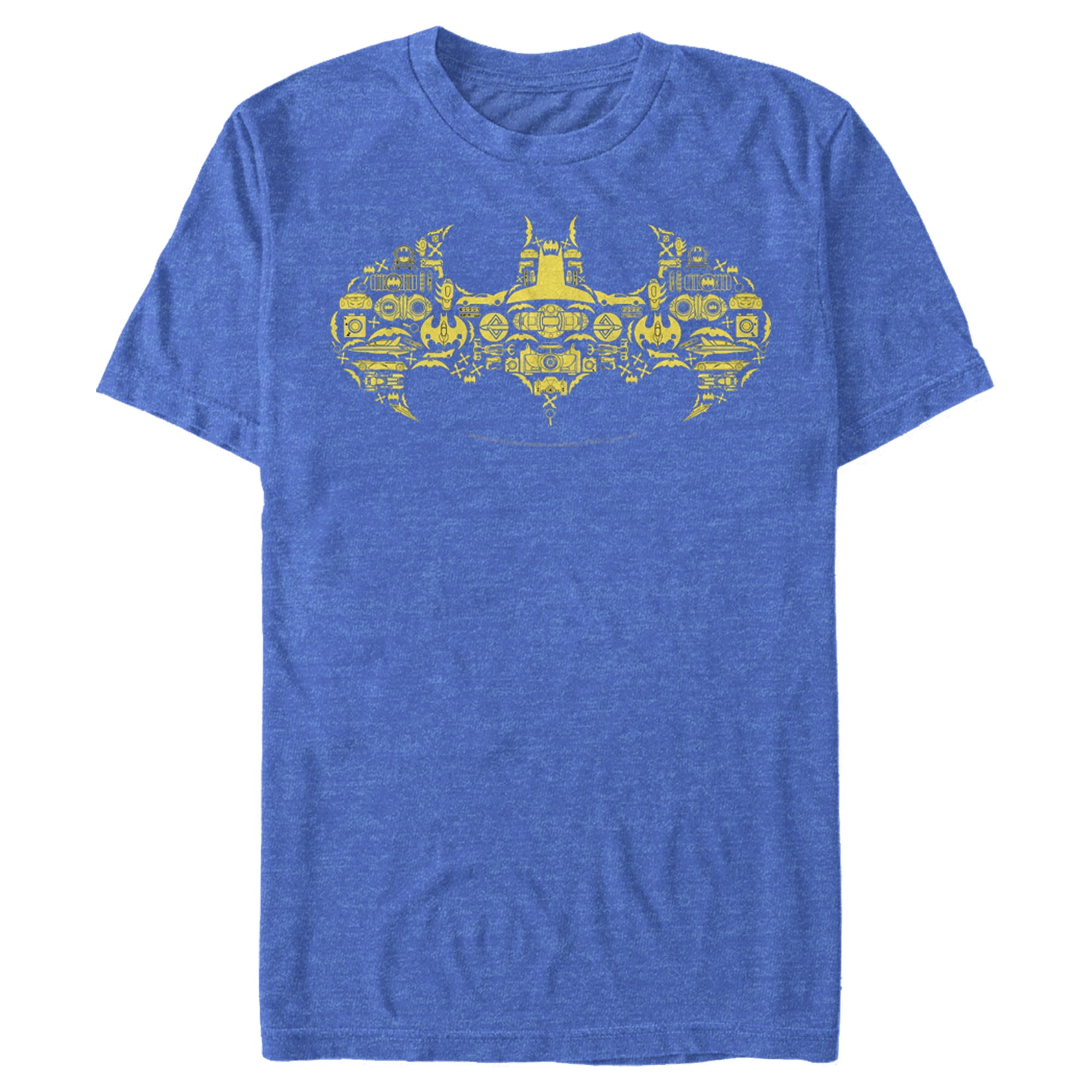Men's Batman Logo Icon Collage Graphic Tee Royal Blue Heather X Large ...