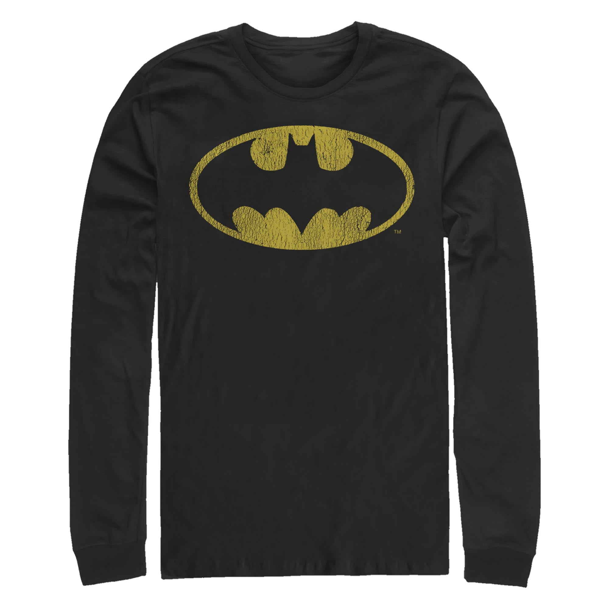 Men's Batman Logo Retro Caped Crusader Long Sleeve Shirt - Walmart.com