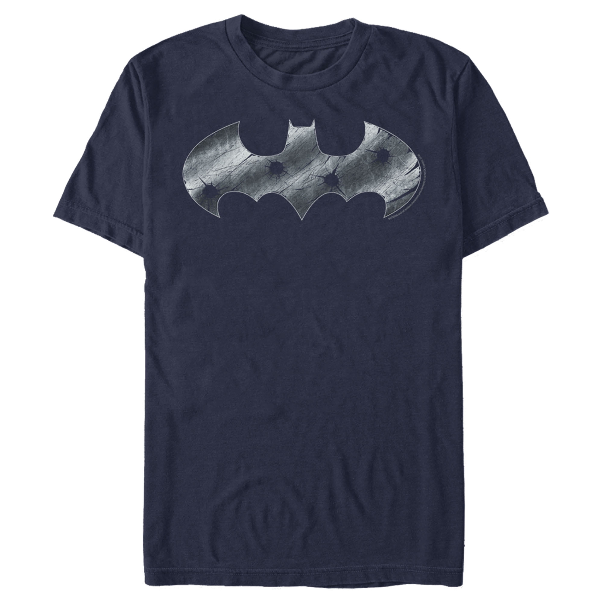 Men's Batman Steel Scars Logo Graphic Tee Navy Blue Large - Walmart.com