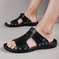 Men's Beach Sandals- Open-Toe Slides for Summer Seaside Vacation ...