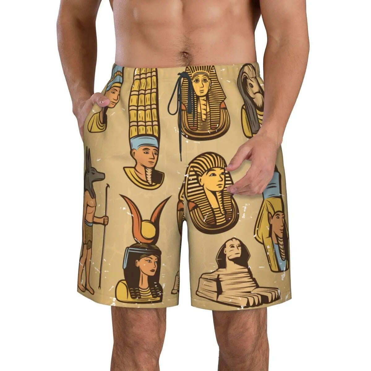 Men's Beach Short Swim Shorts Vintage Ancient Egyptian Collection ...