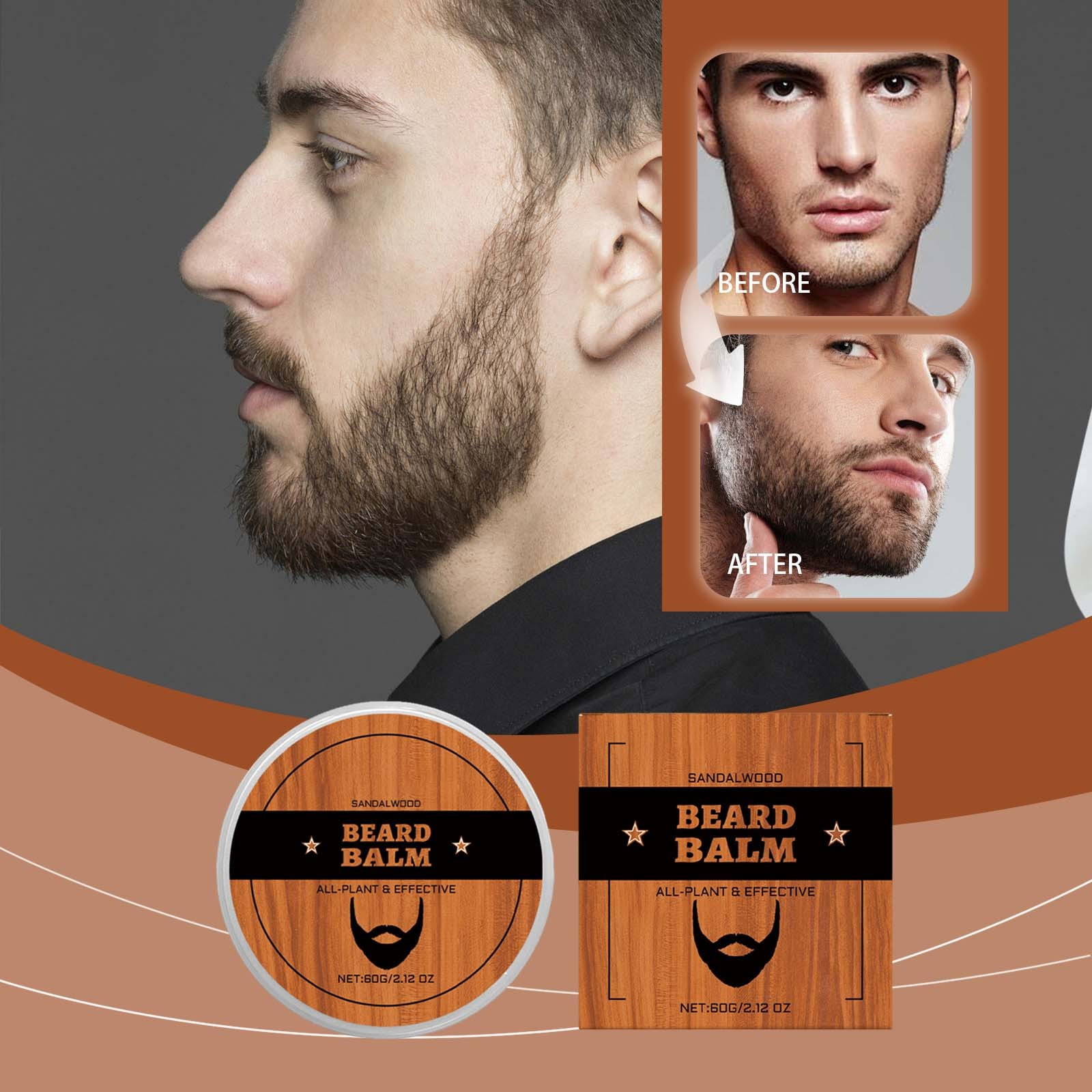 Men's Beard Care Cream Nourishing and Hydrating Facial Cream for All ...