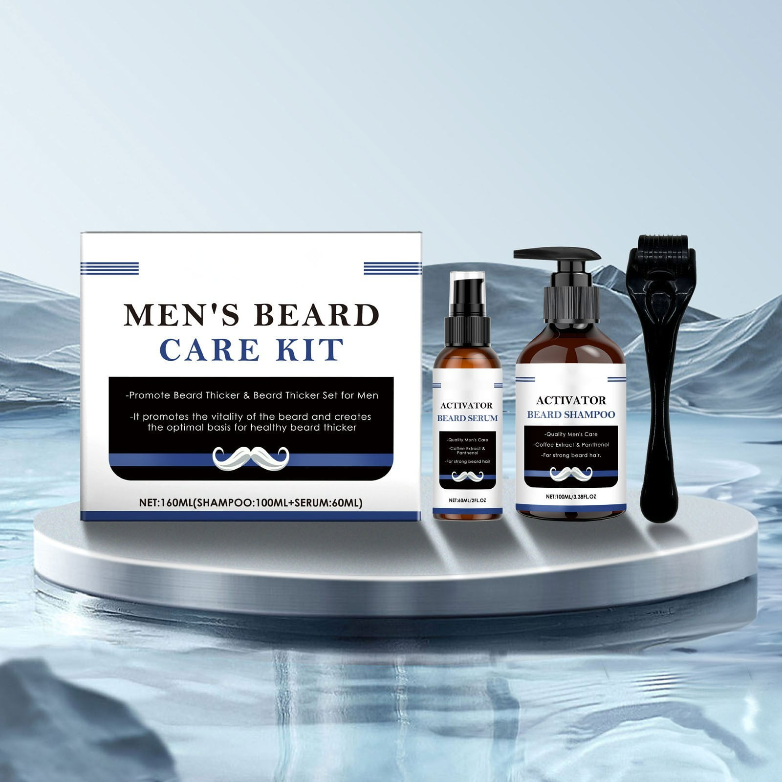 Men's Beard Care Kit, Beard Shampoo and Oil Set for Dry Rough Hair, Moisturizing & Nourishing ...