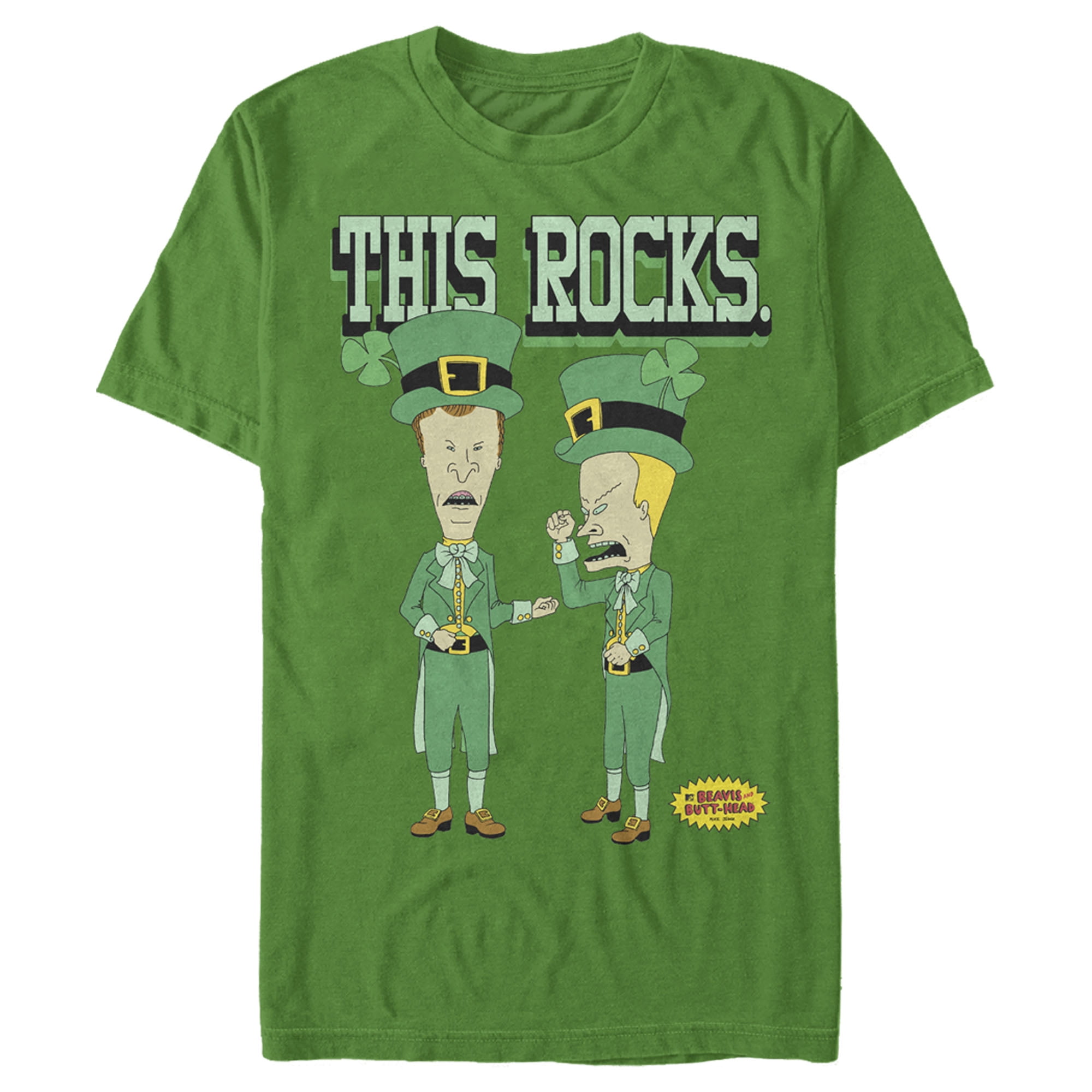 Men's Beavis and Butt-Head St. Patrick's Day This Rocks Graphic Tee ...