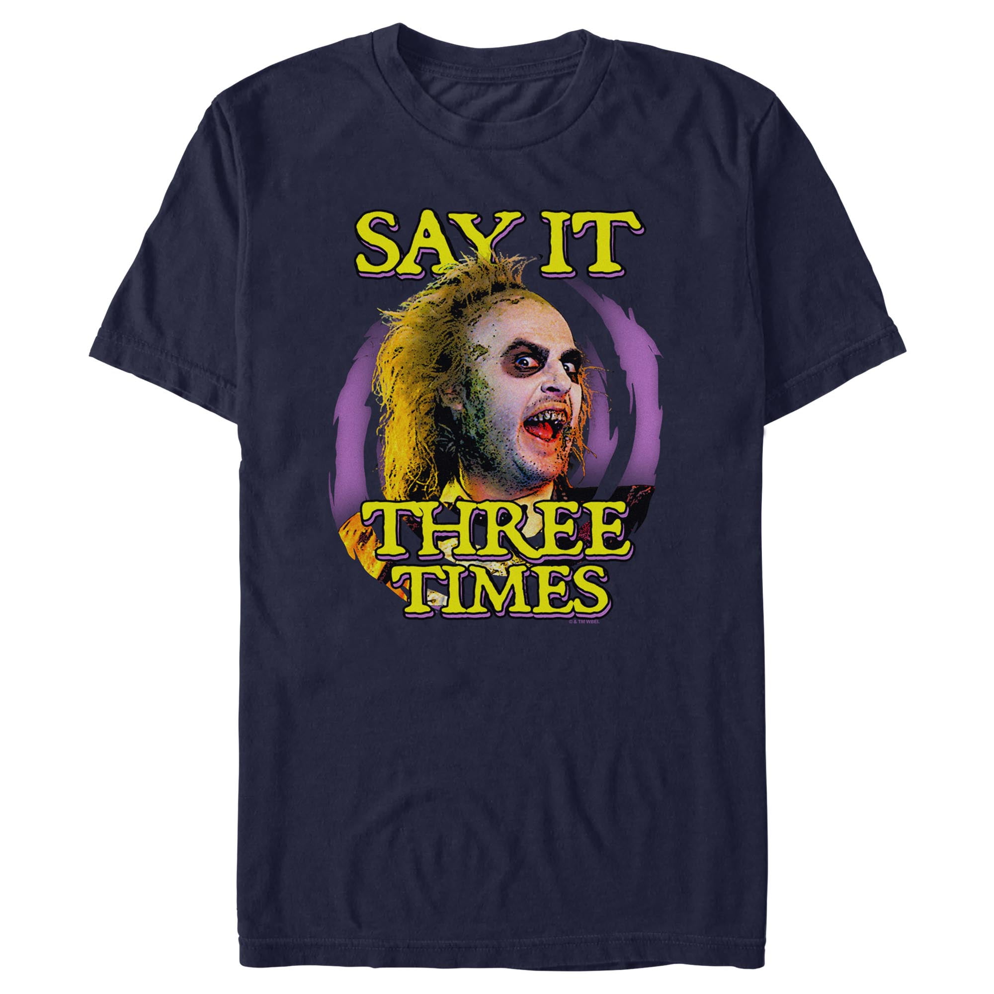Men's Beetlejuice Say It Three Times Retro Graphic T-Shirt - Walmart.com