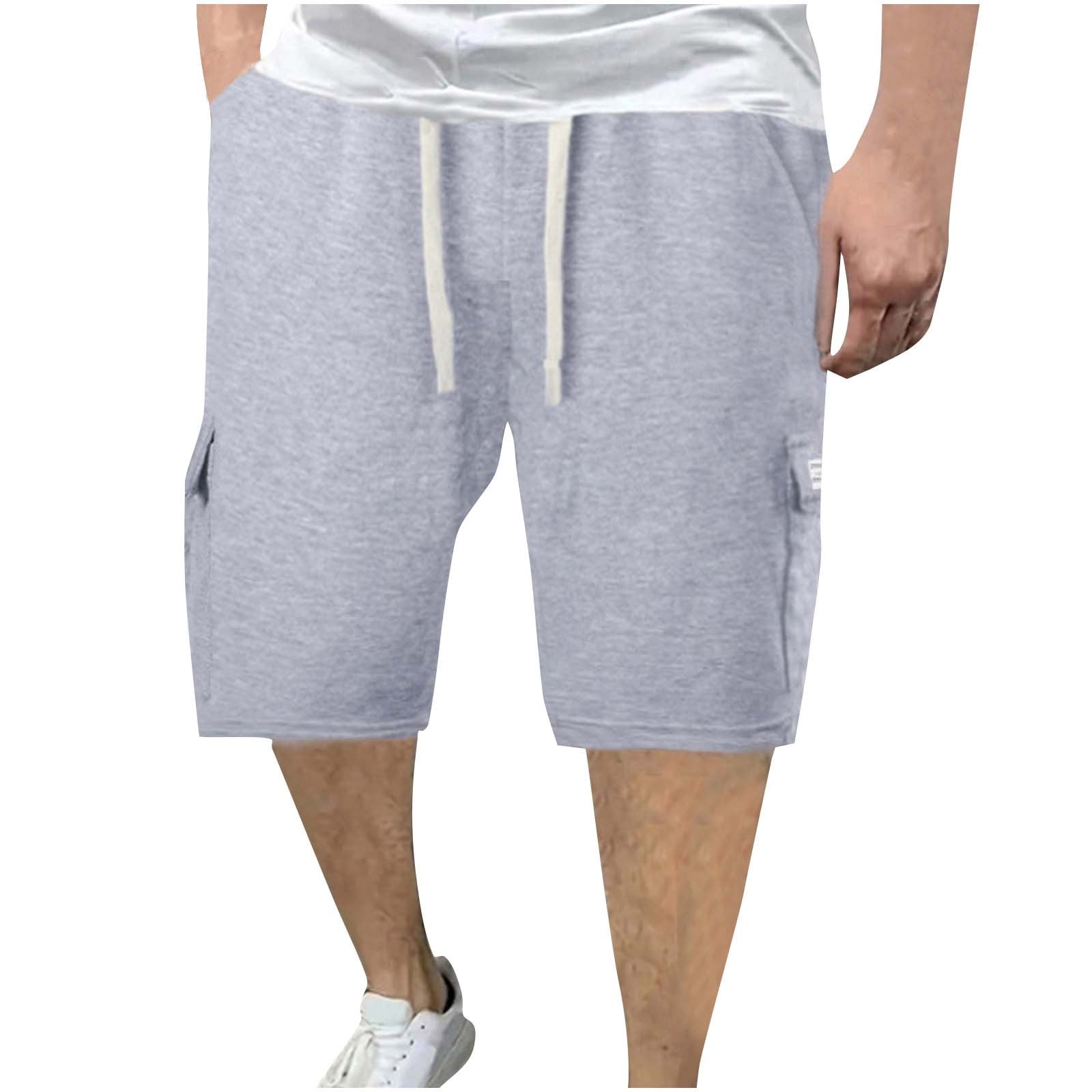 Men's Below Knee Shorts Short Pants for Men Shorts Men Mens Elastic ...