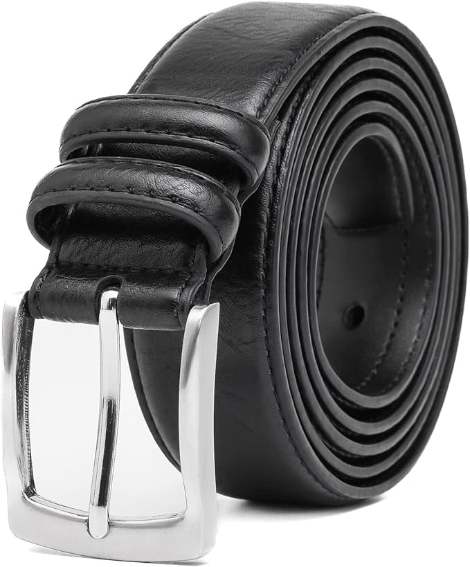 Men's Belt Big & Tall 56"-80" Genuine Leather Belt Reinforced Strap ...