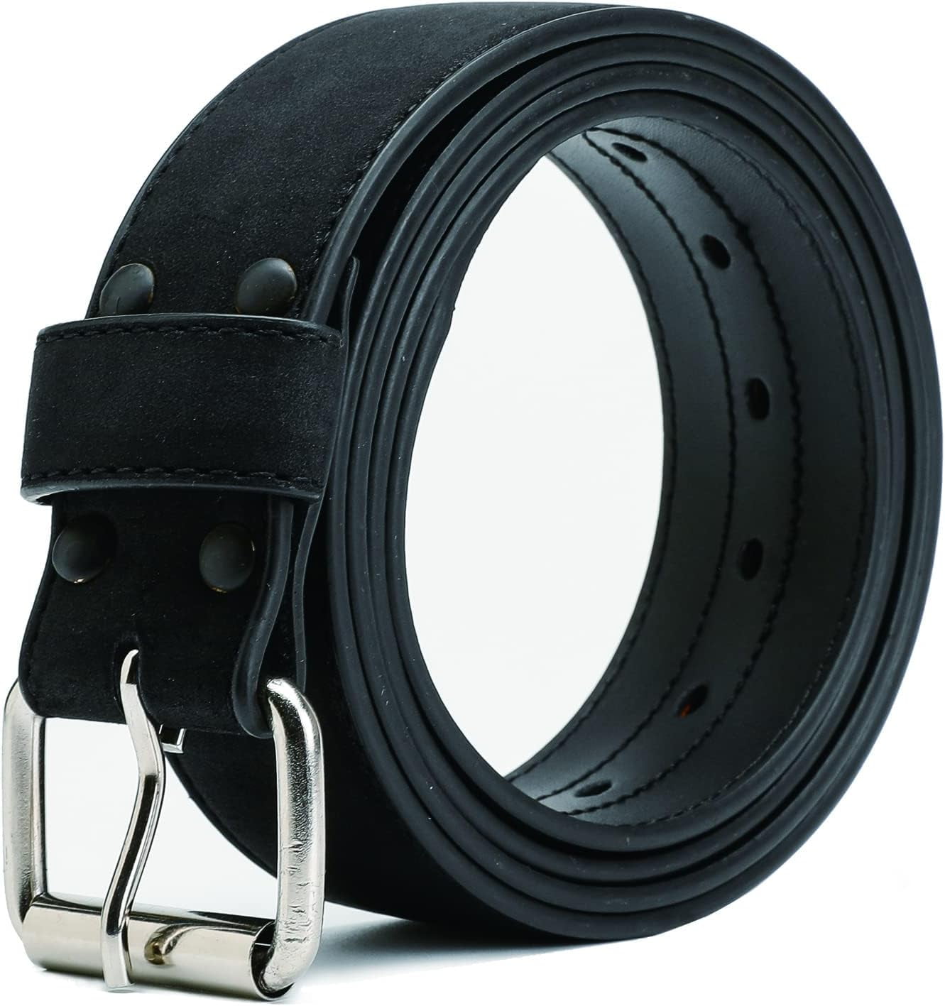 Men's Belt Big & Tall 56"-80" Genuine Leather Belt Reinforced Strap ...