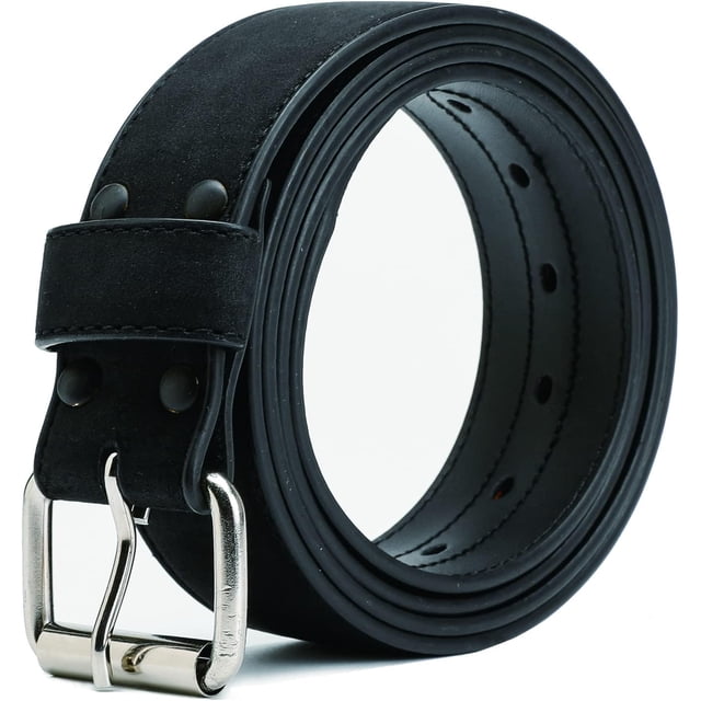 Men's Belt Big & Tall 56"-80" Genuine Leather Belt Reinforced Strap ...