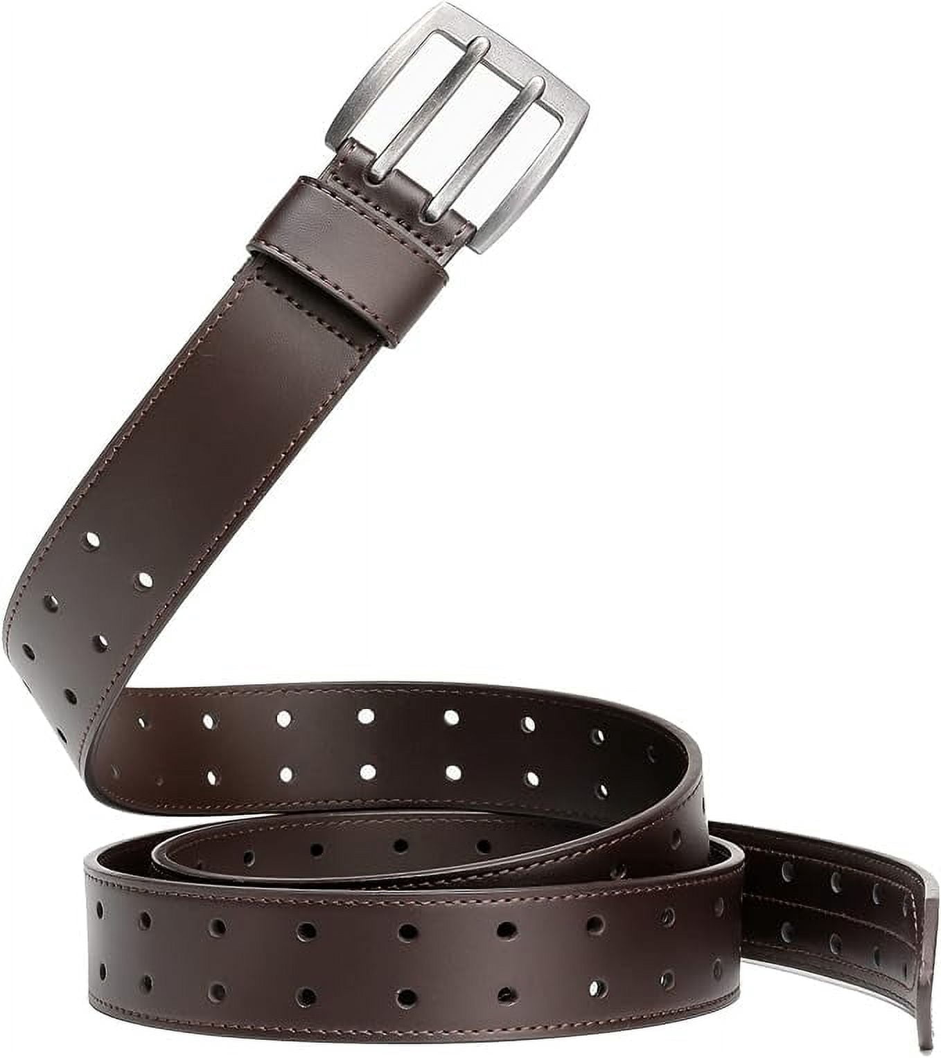 Men's Belt Big & Tall 56"-80" Genuine Leather Belt Reinforced Strap ...