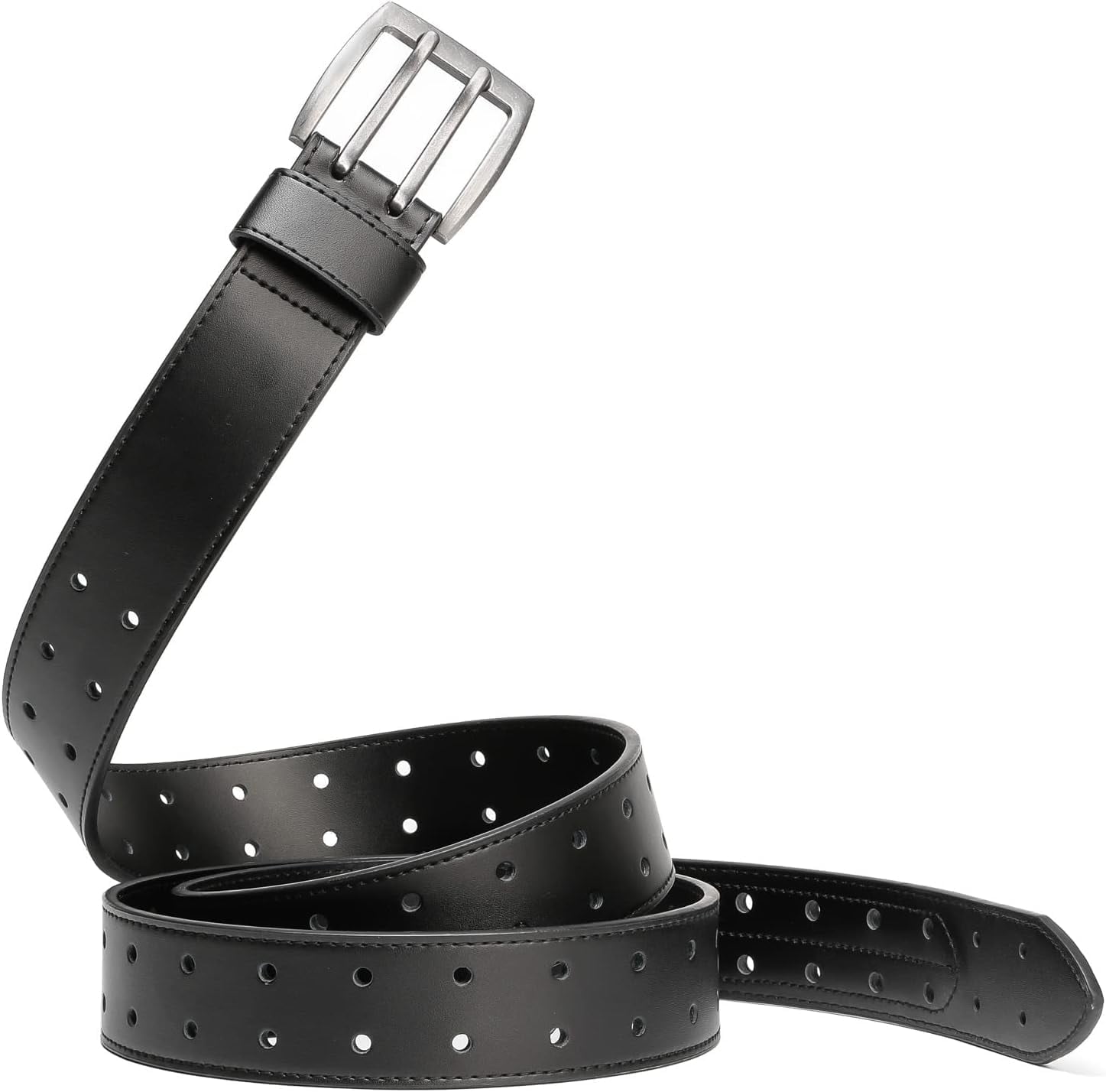 TOUGERJOY Men's Big & Tall Genuine Leather Belt, 56"-80", Black and ...