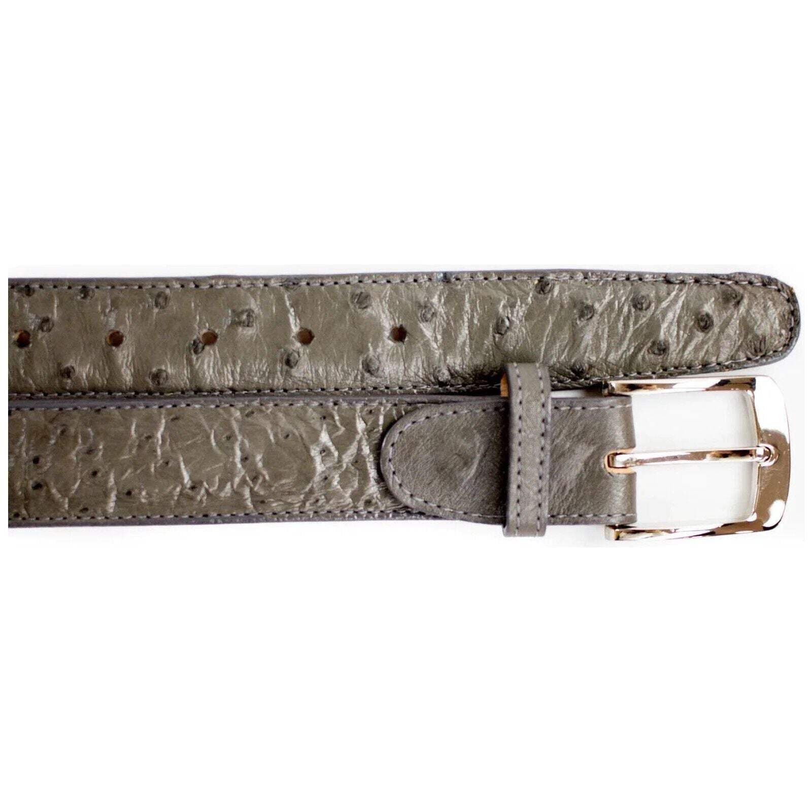 Men's Belvedere Belt Genuine Ostrich Quill up to Size 44 #2001 Gray ...