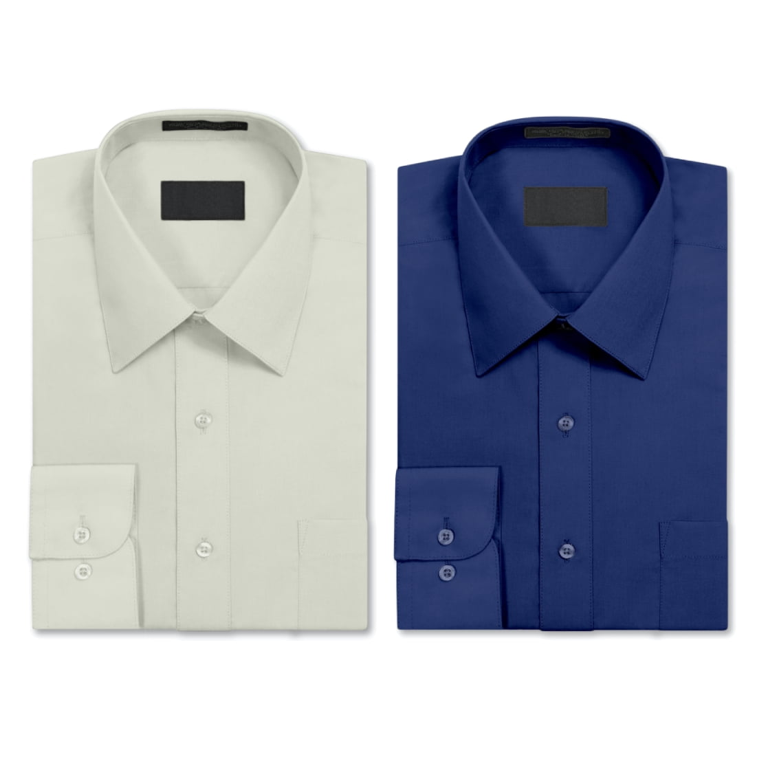 Men's Berlioni Long Sleeve Button Up Regular Fit Classic Dress Shirt ...