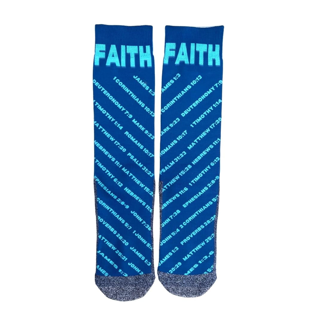Men's Bible Socks - Christian Crew Socks for Men with Scripture ...